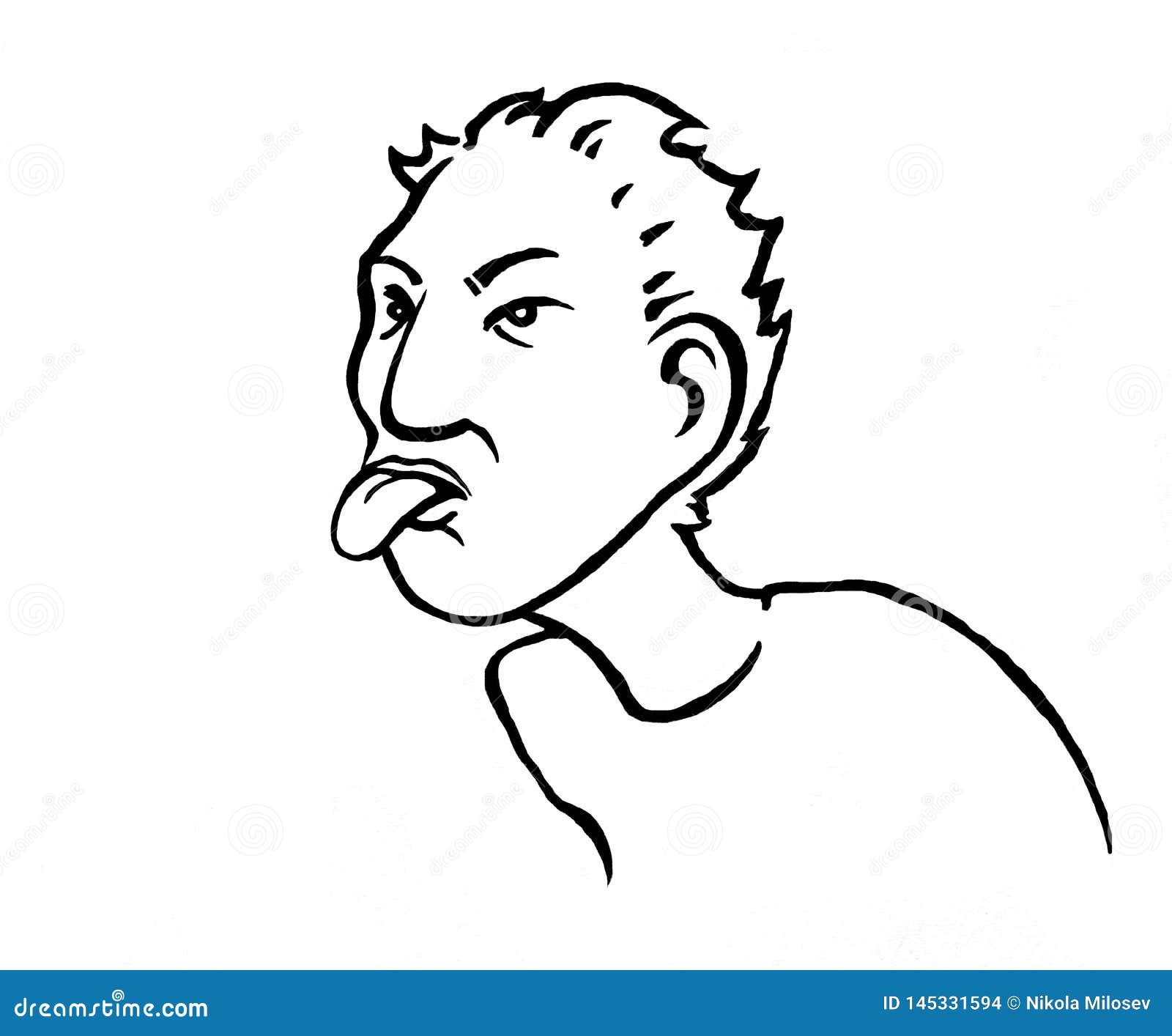 Mocking stock illustration. Illustration of humor, head - 145331594