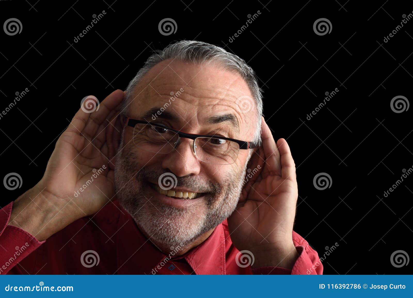 Mocking man on black stock photo. Image of detail, formal - 116392786