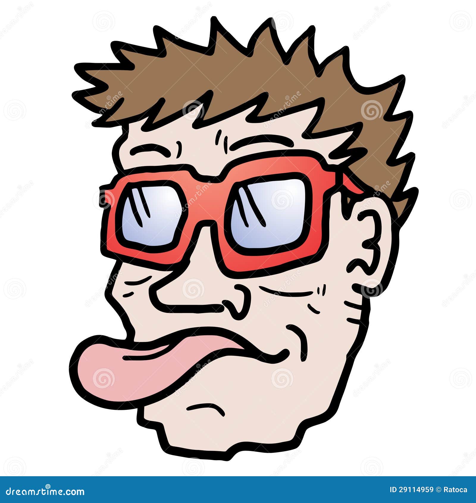Mocking Tongue Cartoon Vector | CartoonDealer.com #29114959