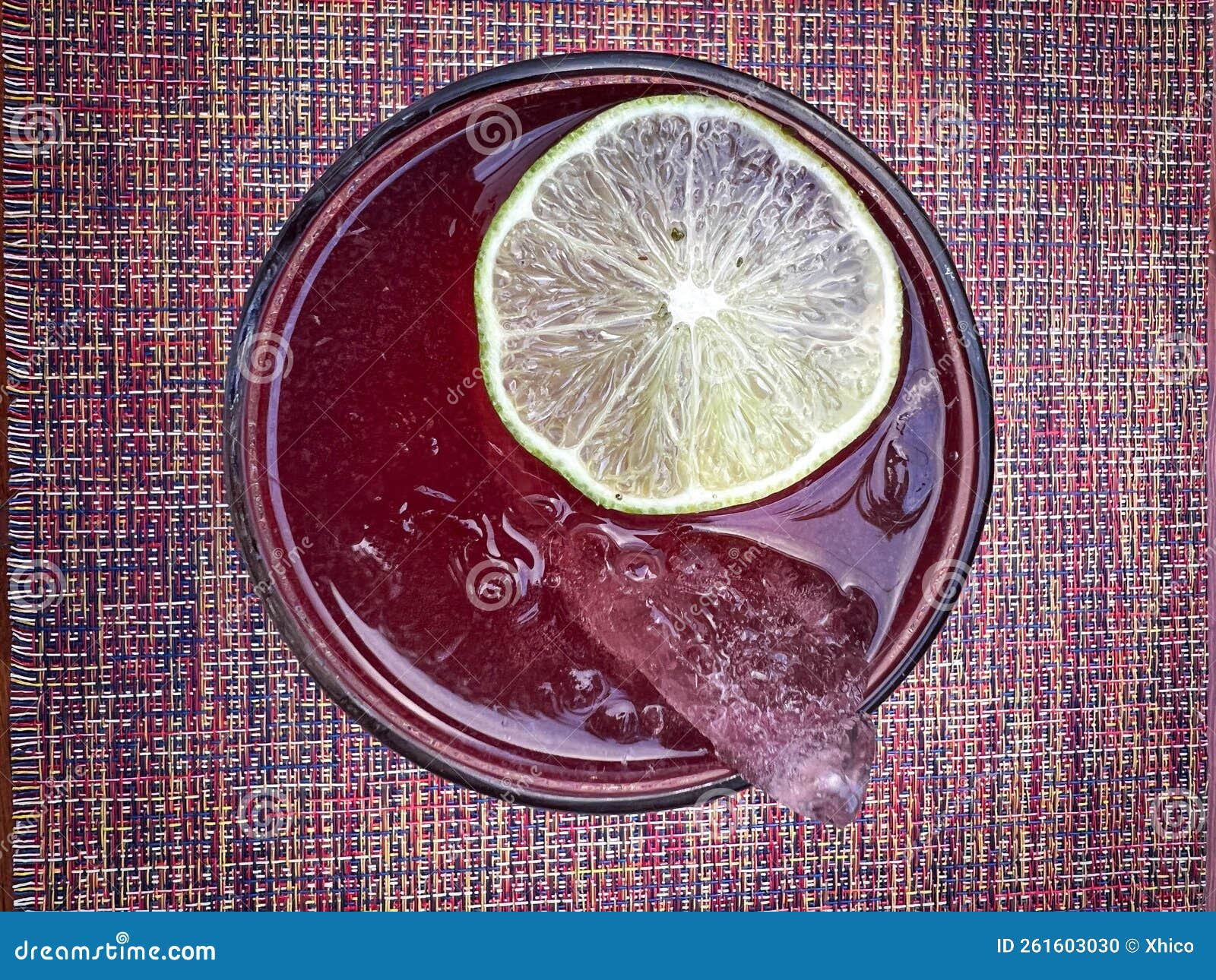 A Mocktail Made with Hibiscus Tea in Mexico Stock Photo - Image of food ...