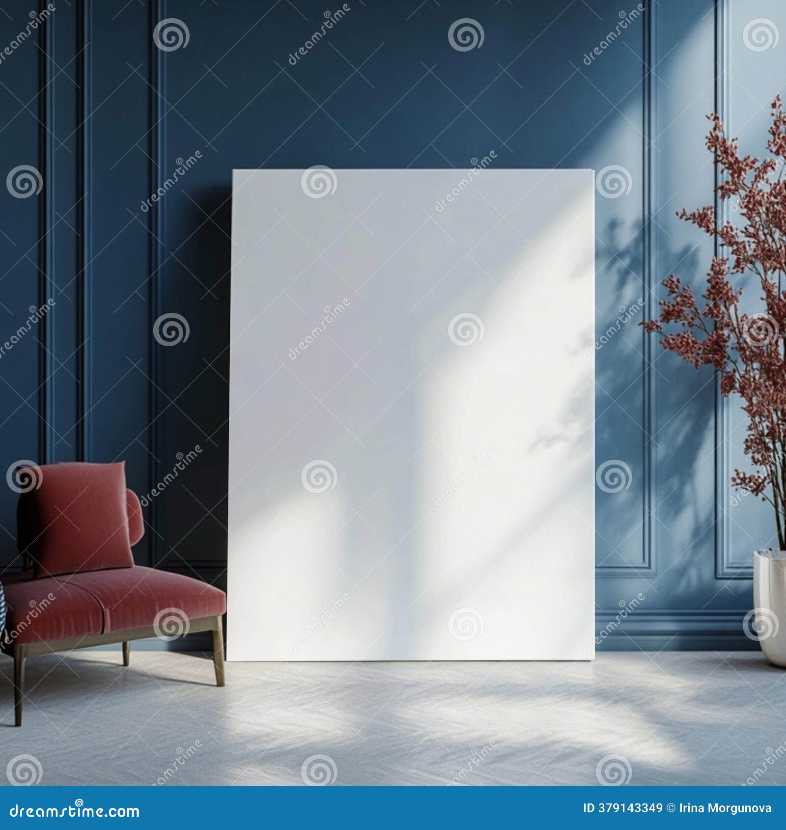 Mockup Artist Canvas In Vertical Format On Black Background. Format ...
