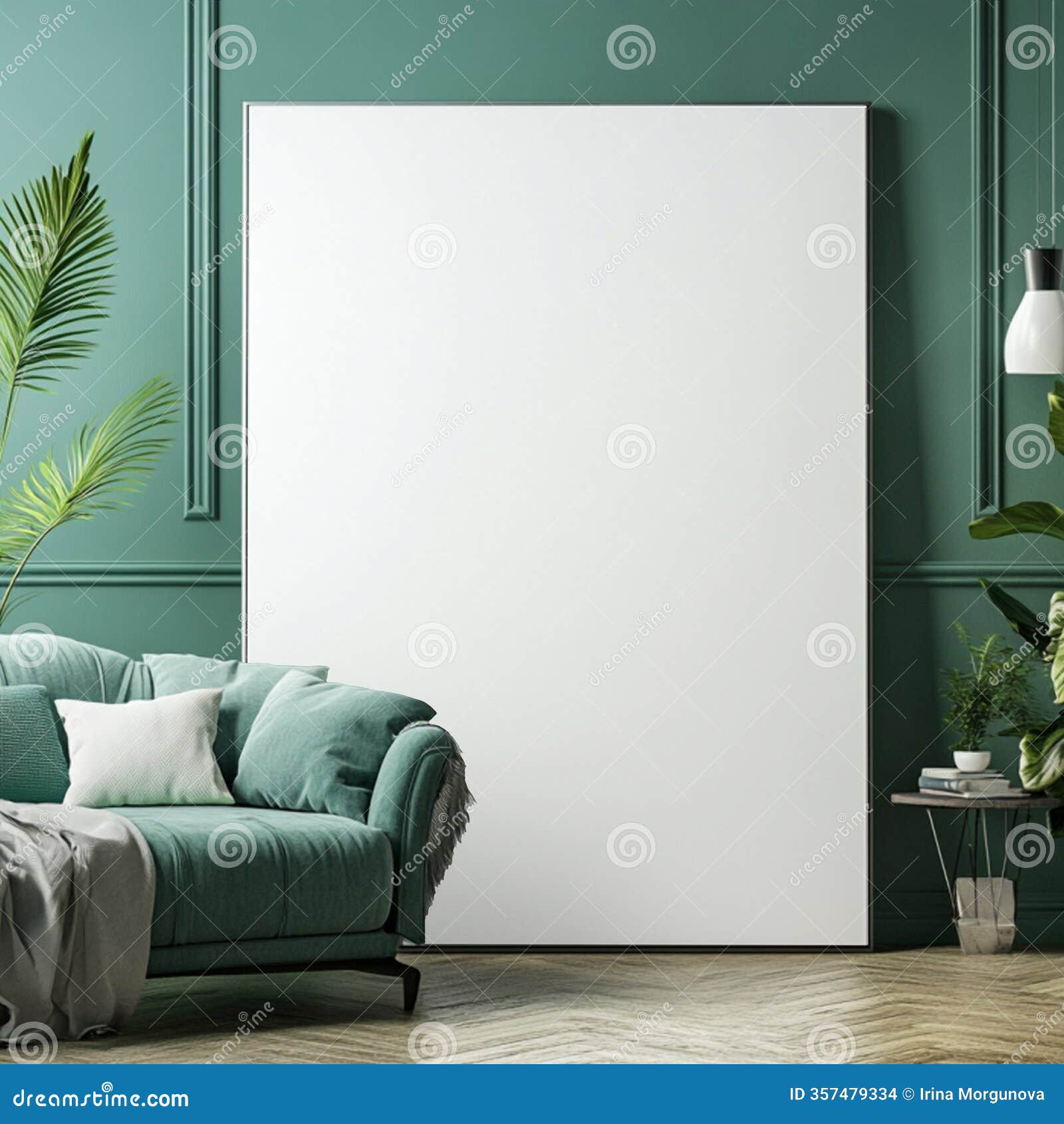 Mockup Artist Canvas In Vertical Format On Black Background. Format ...