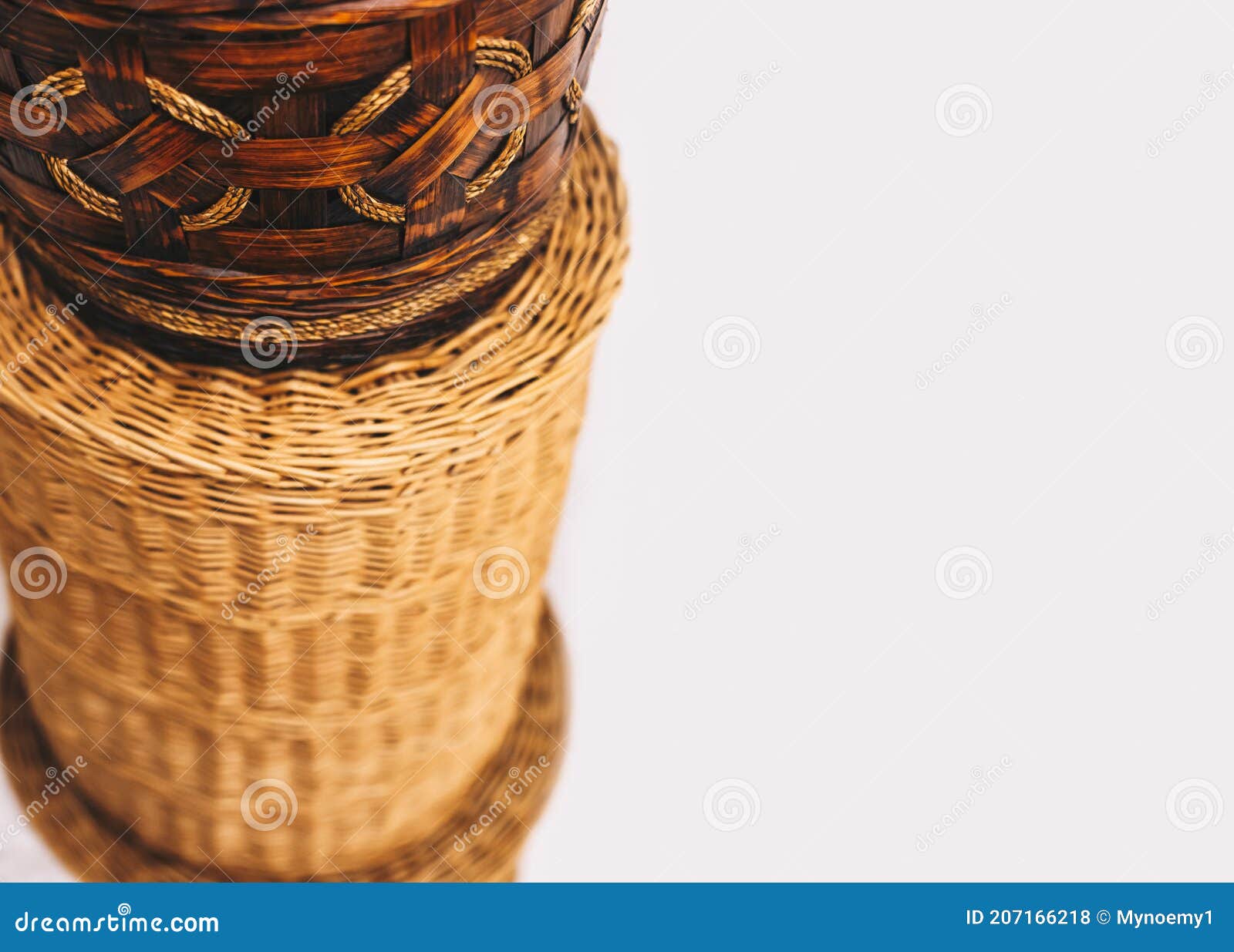 Mockup Backdrop Background with Handmade Wicker Baskets at Side Stock ...