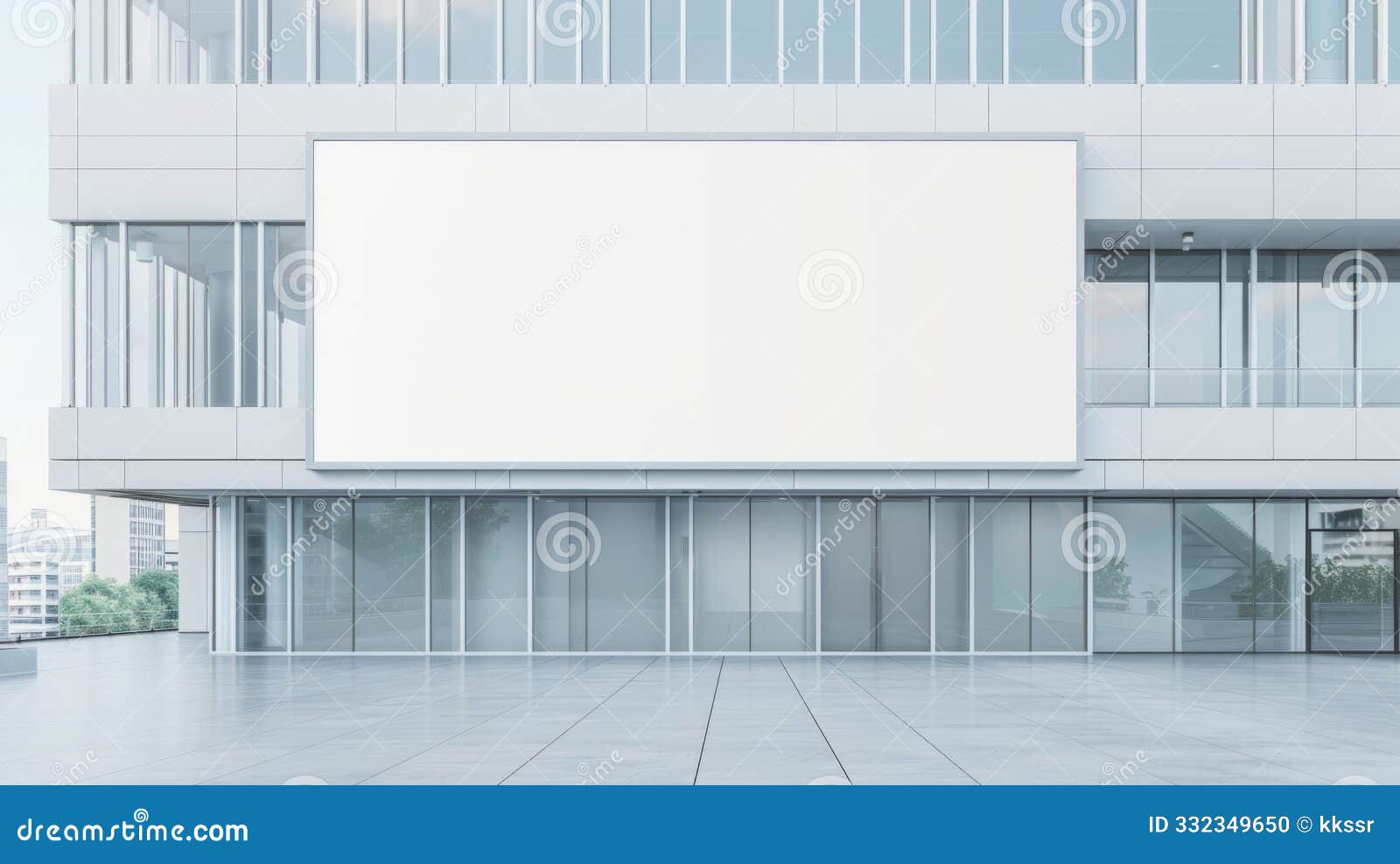 Mockup of a Blank Outdoor Banner on a Building, Ready for Advertisement ...
