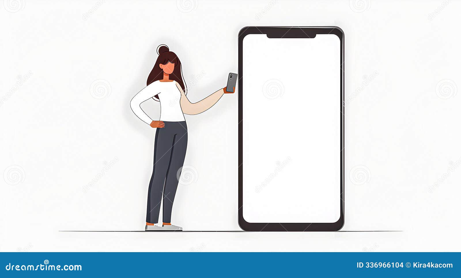 Mockup of a Blank Smartphone Screen. Template for Mobile App Design ...