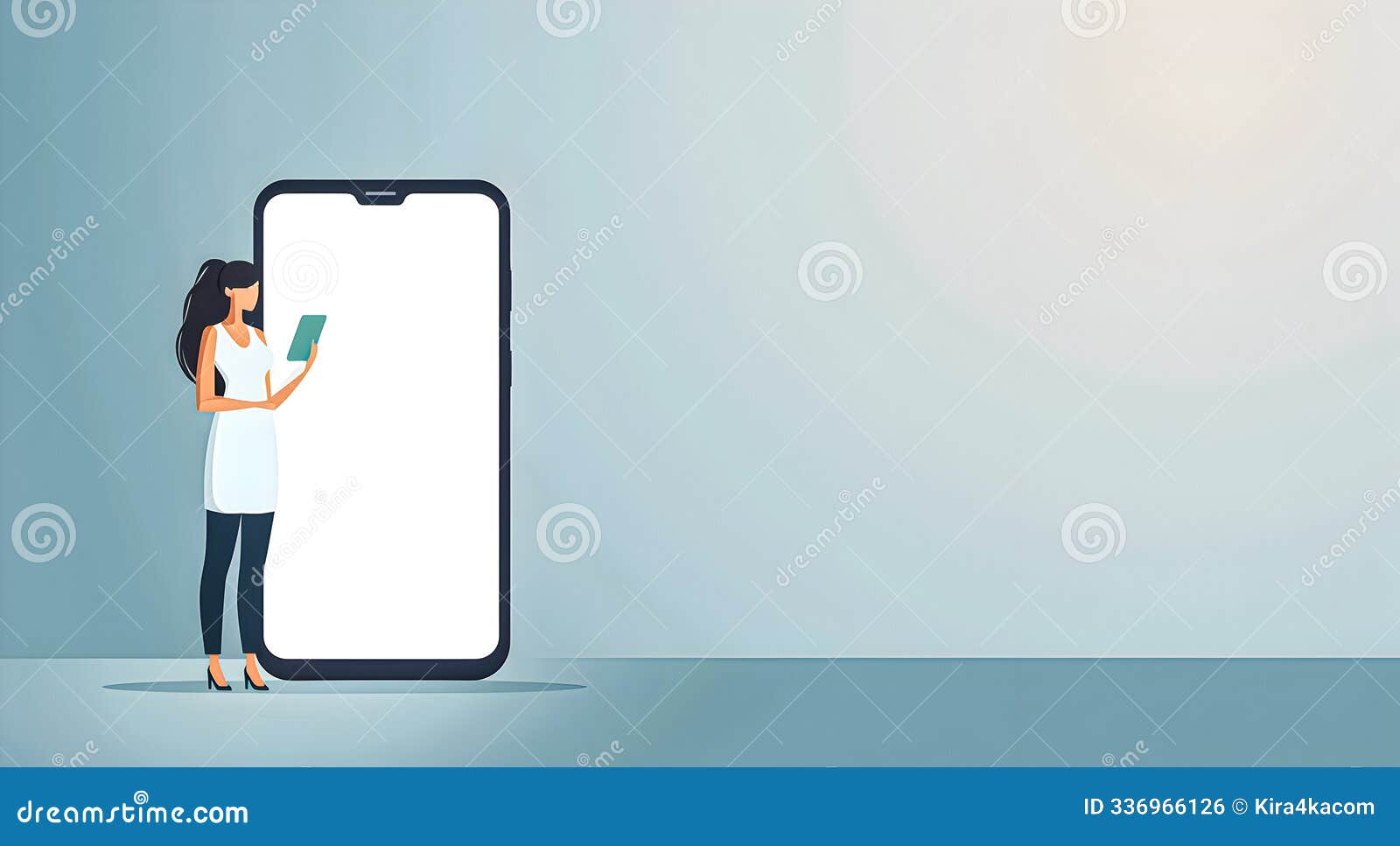 Mockup of a Blank Smartphone Screen. Template for Mobile App Design ...