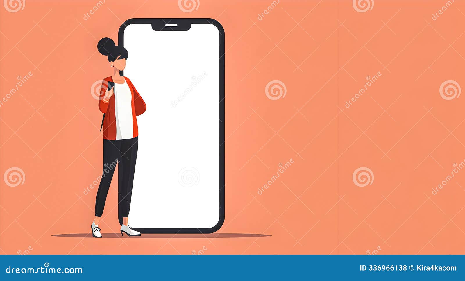 Mockup of a Blank Smartphone Screen. Template for Mobile App Design ...