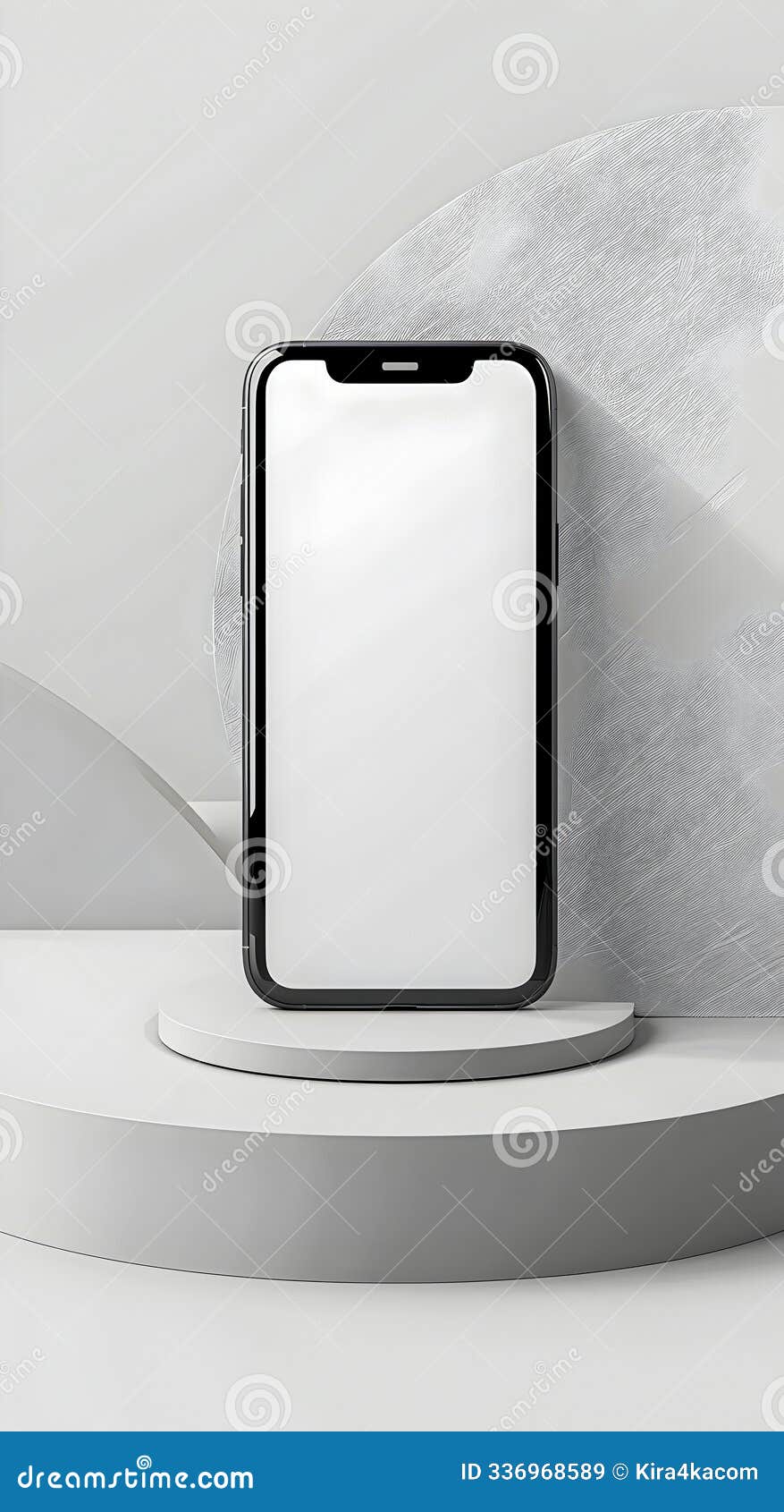 Mockup of a Blank Smartphone Screen. Template for Mobile App Design ...