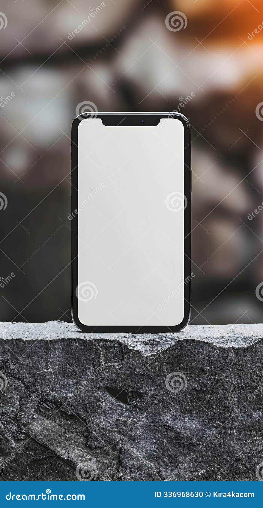 Mockup of a Blank Smartphone Screen. Template for Mobile App Design ...