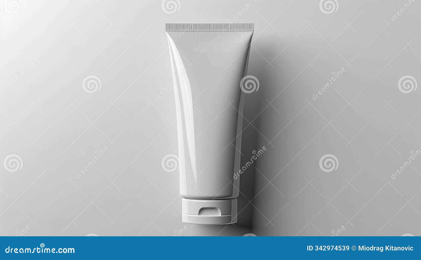 Mockup of a Blank Toothpaste Tube on a Plain White Background for ...