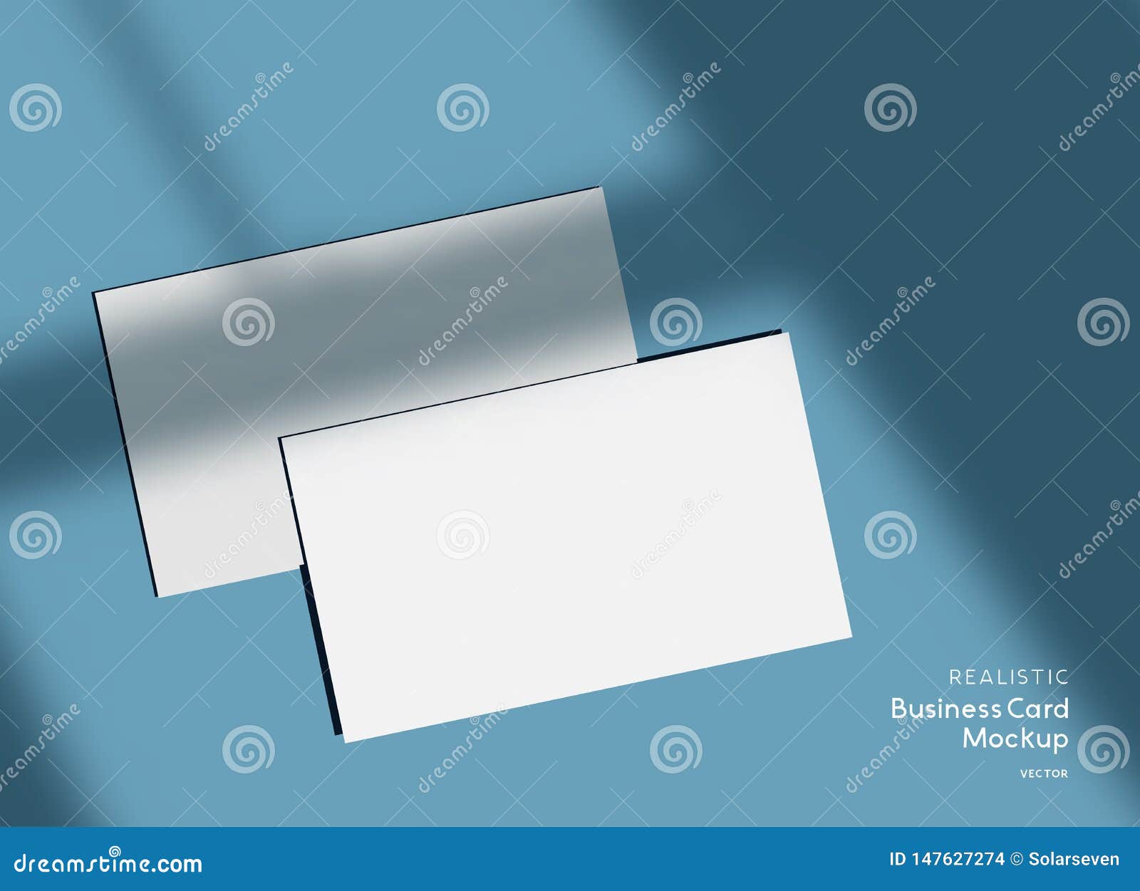 Mockup Business Cards with Shadow Effect Stock Vector - Illustration of ...