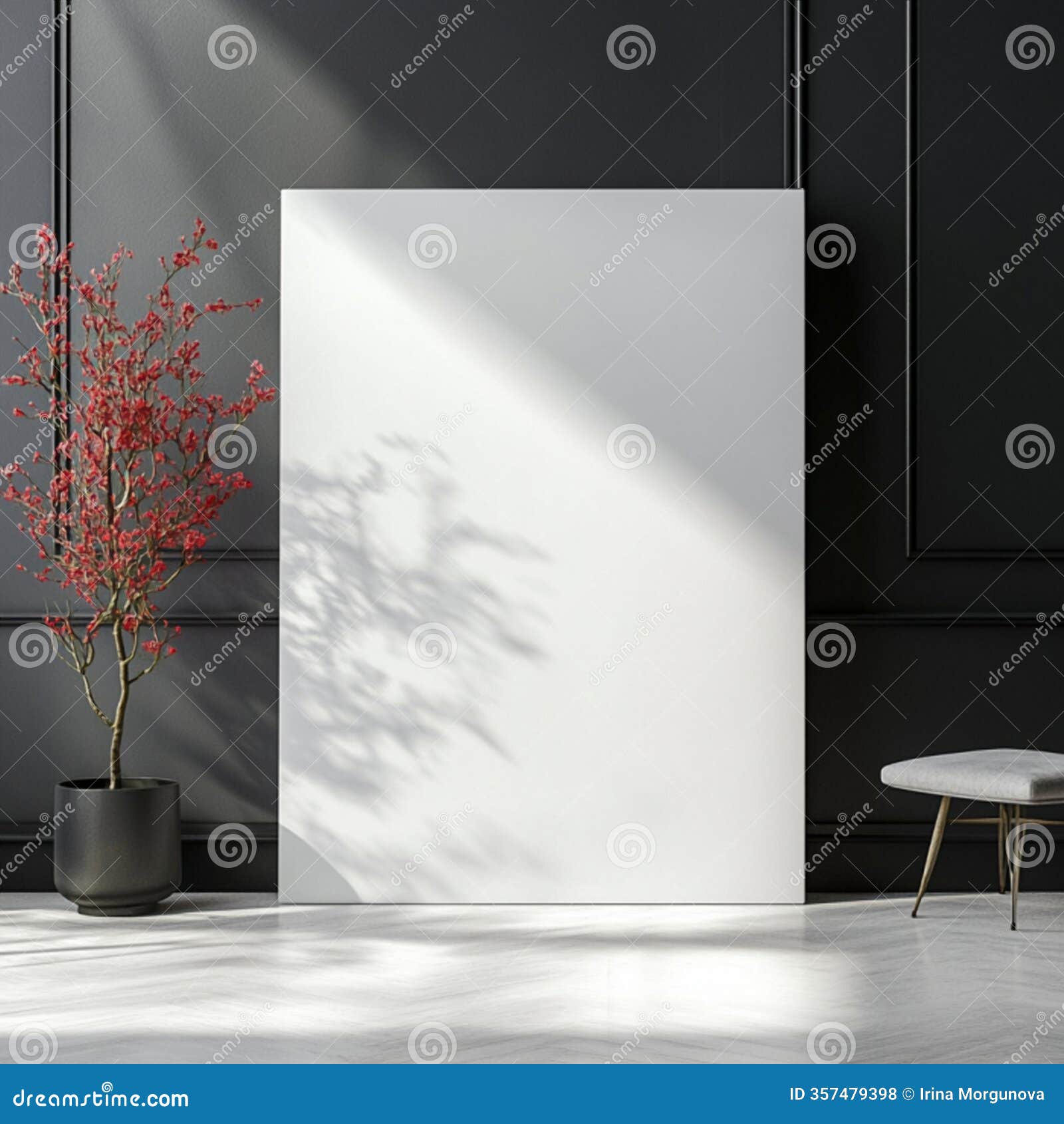 Mockup Artist Canvas In Vertical Format On Black Background. Format ...