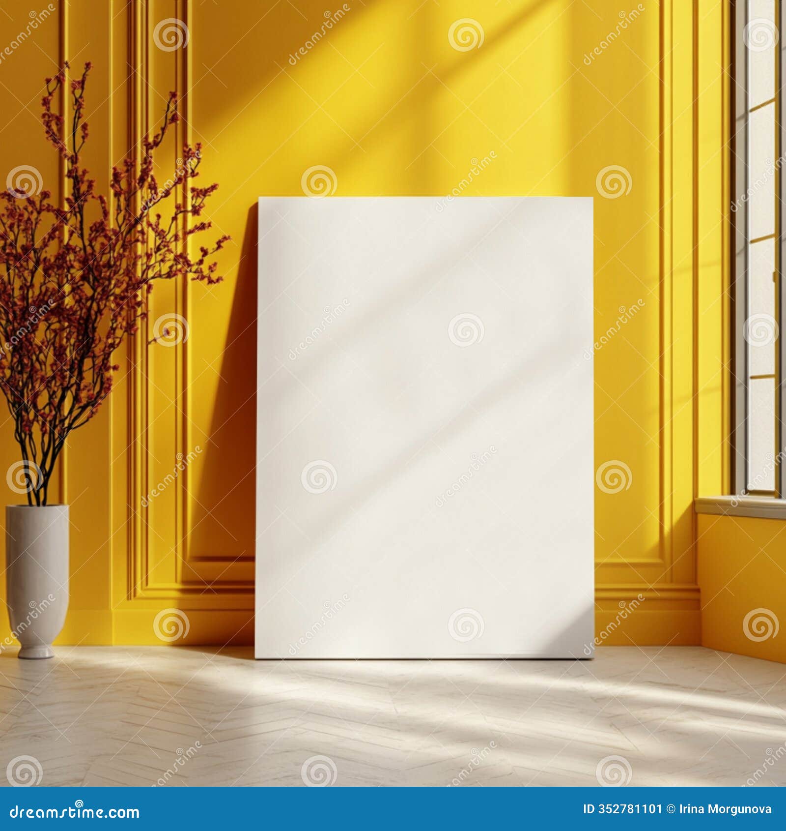 Mockup Artist Canvas In Vertical Format On Black Background. Format ...