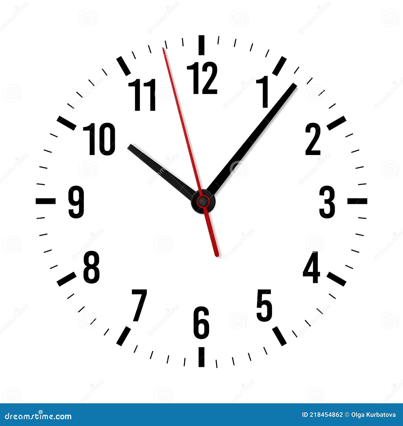Mockup Clock Face. Minute Hour And Second Hands With Time Scale For ... Mockup Clock Face. Minute Hour And Second Hands With Time Scale For ...