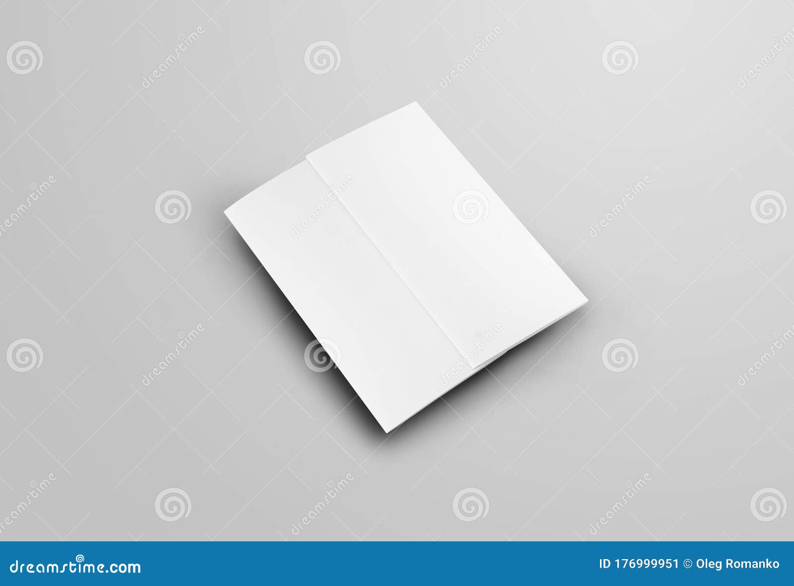 Mockup Of Standard Blank Booklets, Open White Leaflets, For ...