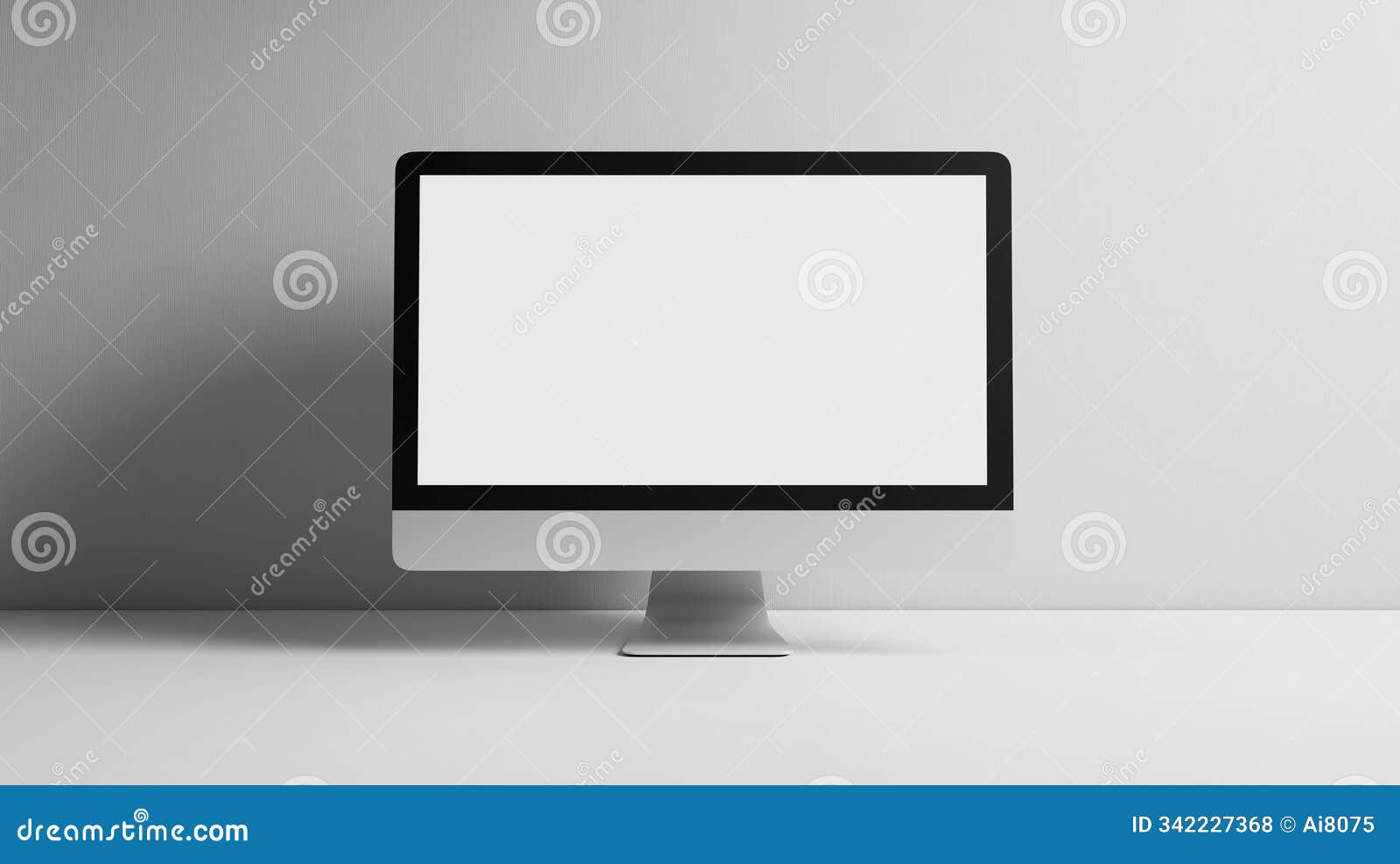 Mockup Computer Monitor on White Background, Ai Generated Stock Photo ...