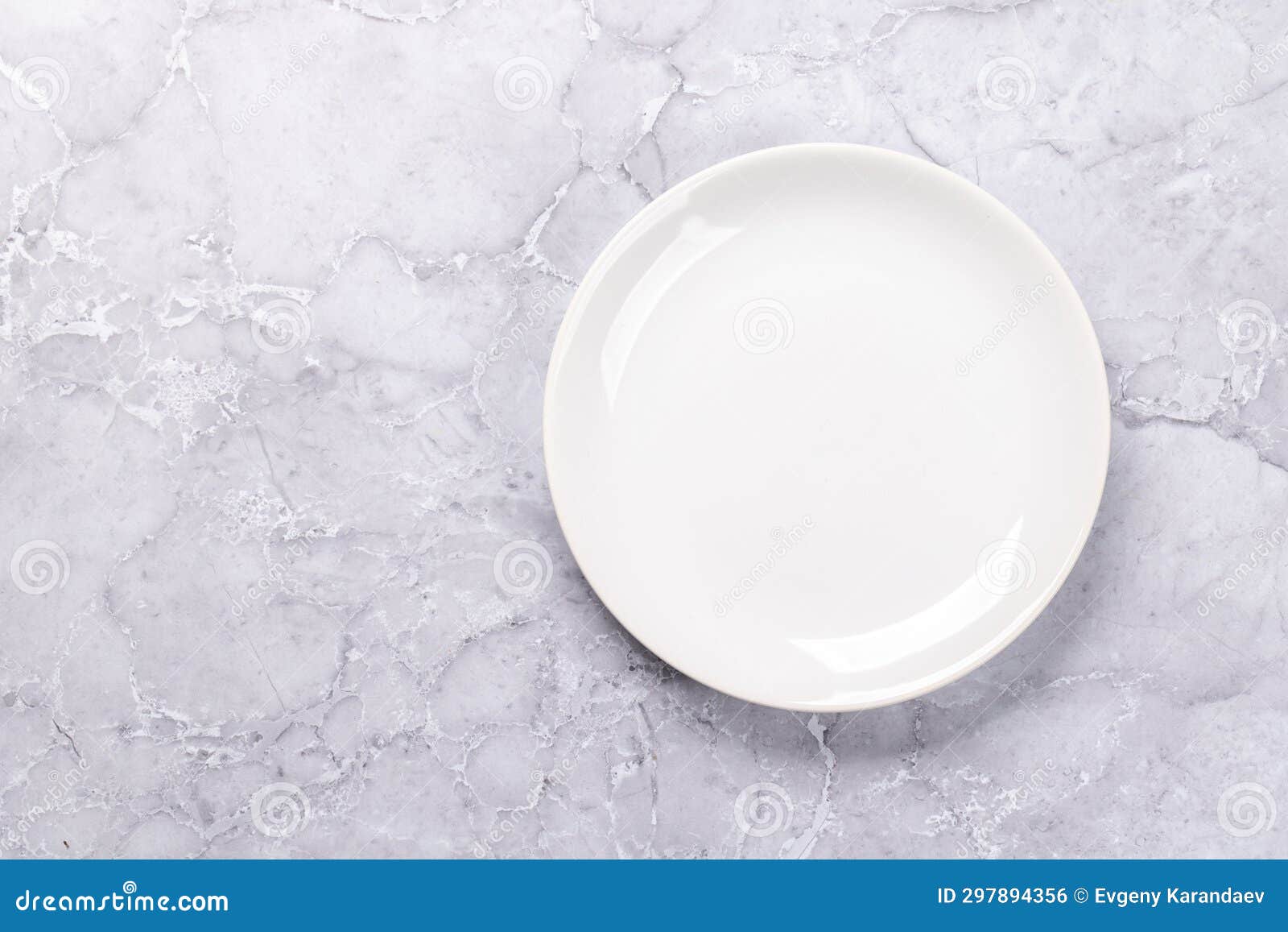Mockup for a Delicious Meal. Empty Plate on a Table Stock Photo - Image ...