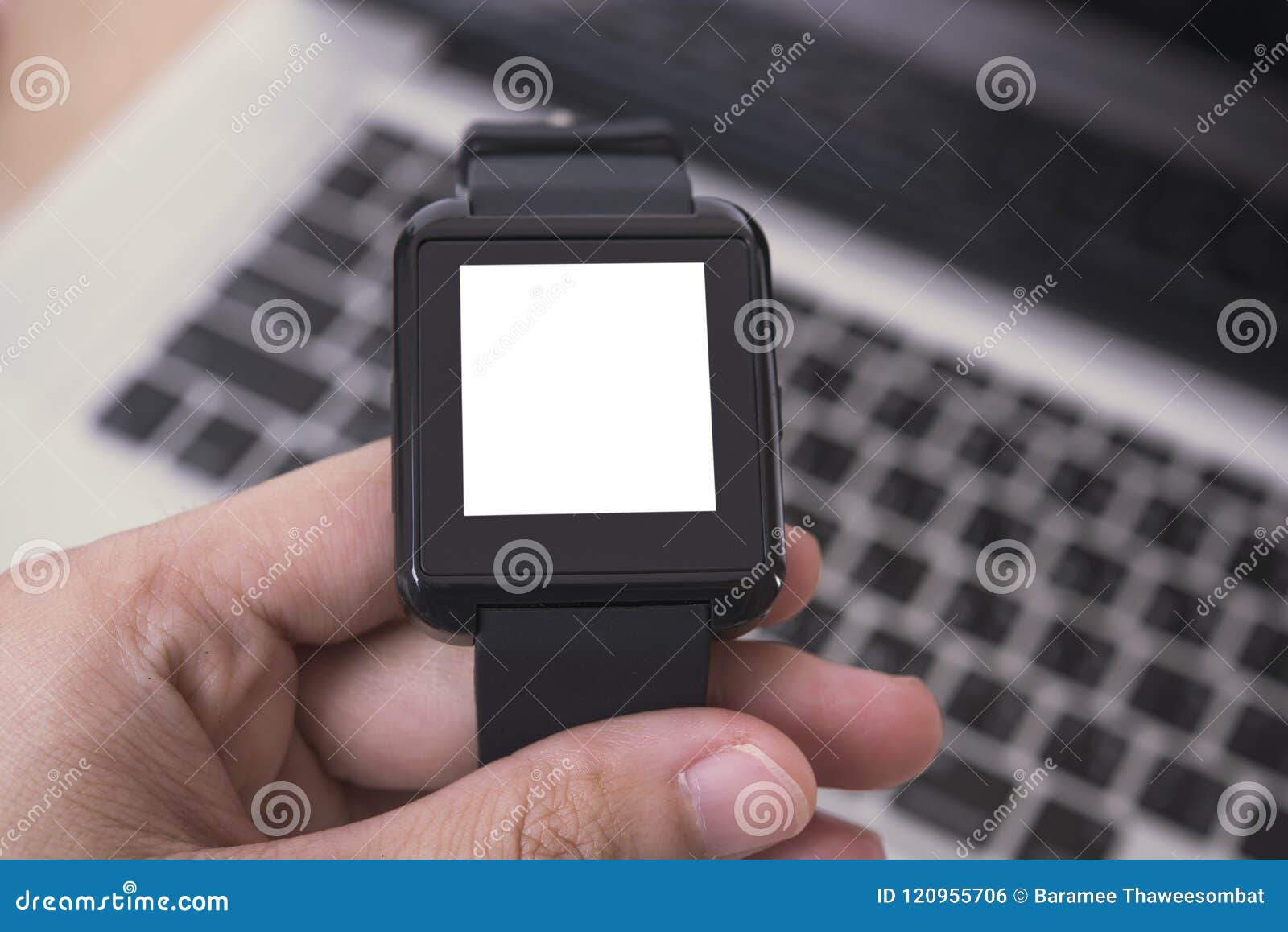 Mockup Digital Smart Watch Technology Gadget Communication Stock Photo ...