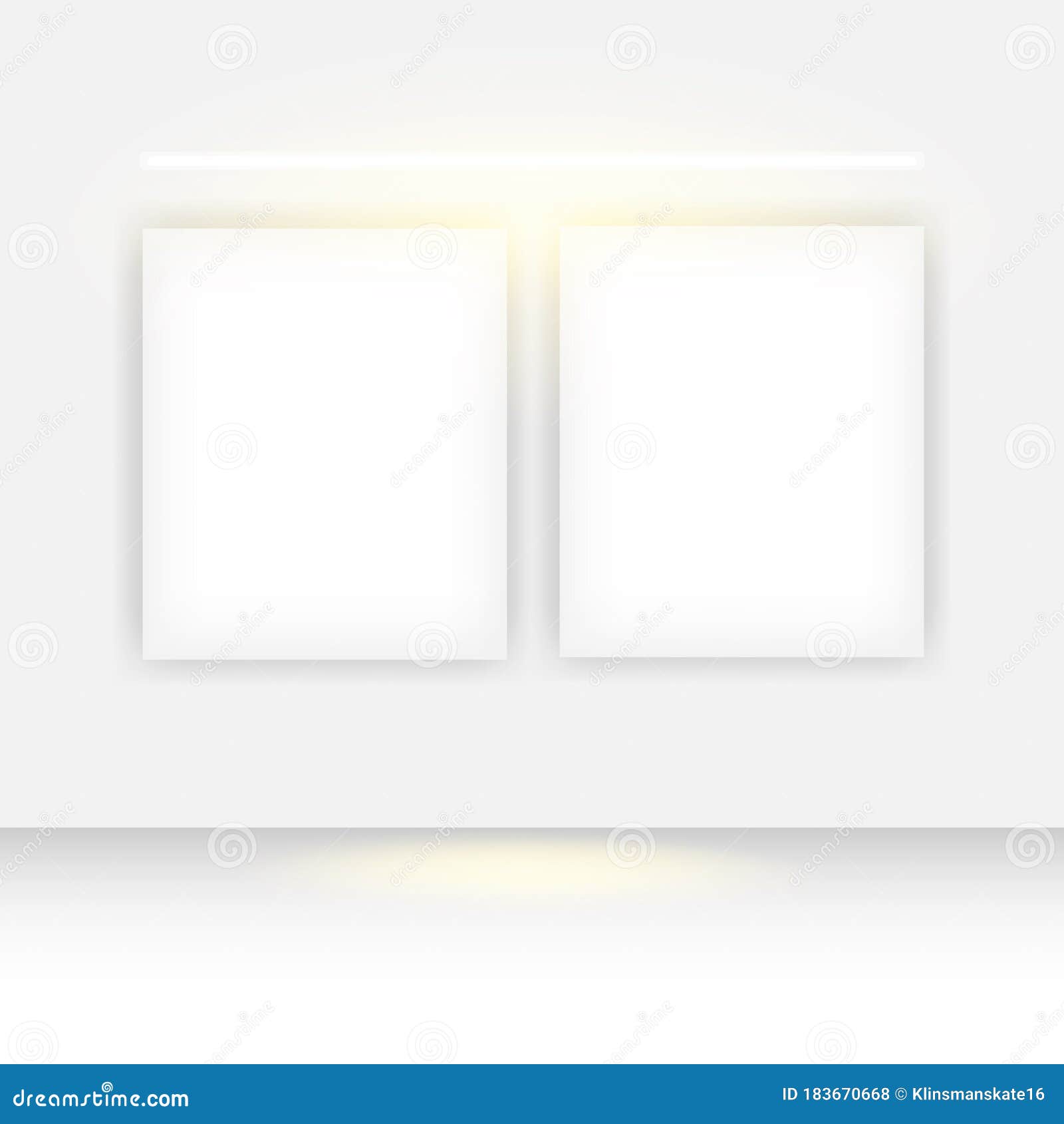 Mockup Double Poster Banner Design Vector Template Stock Illustration ...