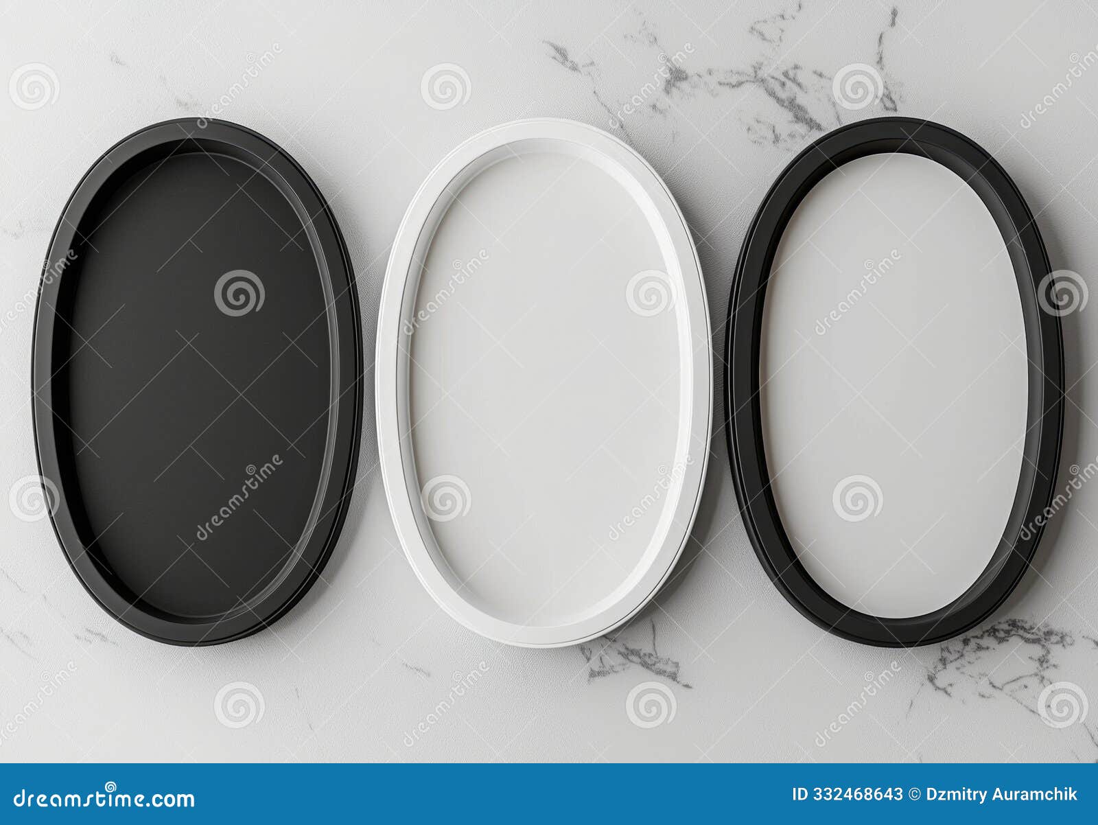 Mockup of a Ellipse Magnet Mocked Up in Black and White Stock Image ...