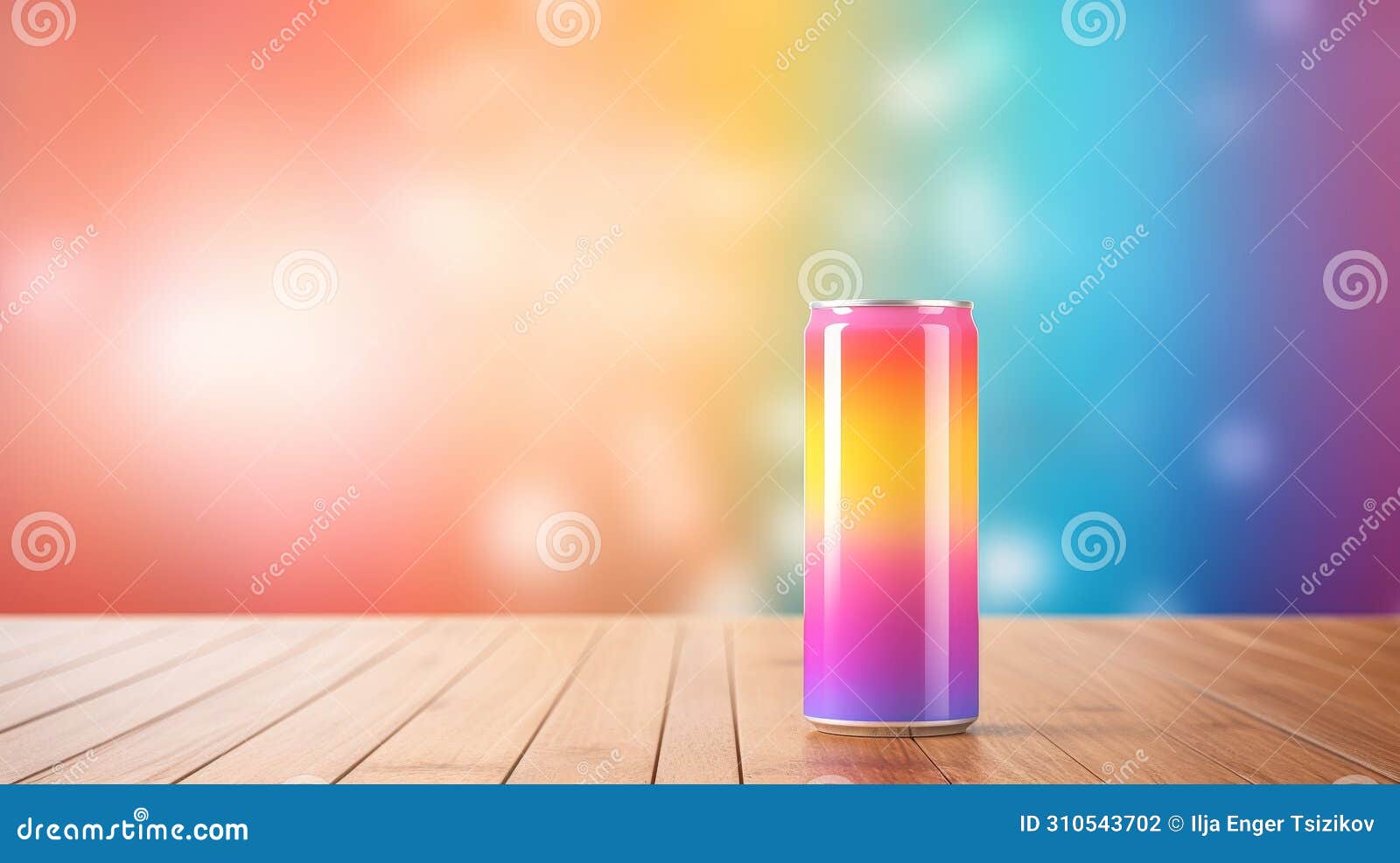 Mockup of an Empty Aluminum Soda Can on an Abstract Background with ...