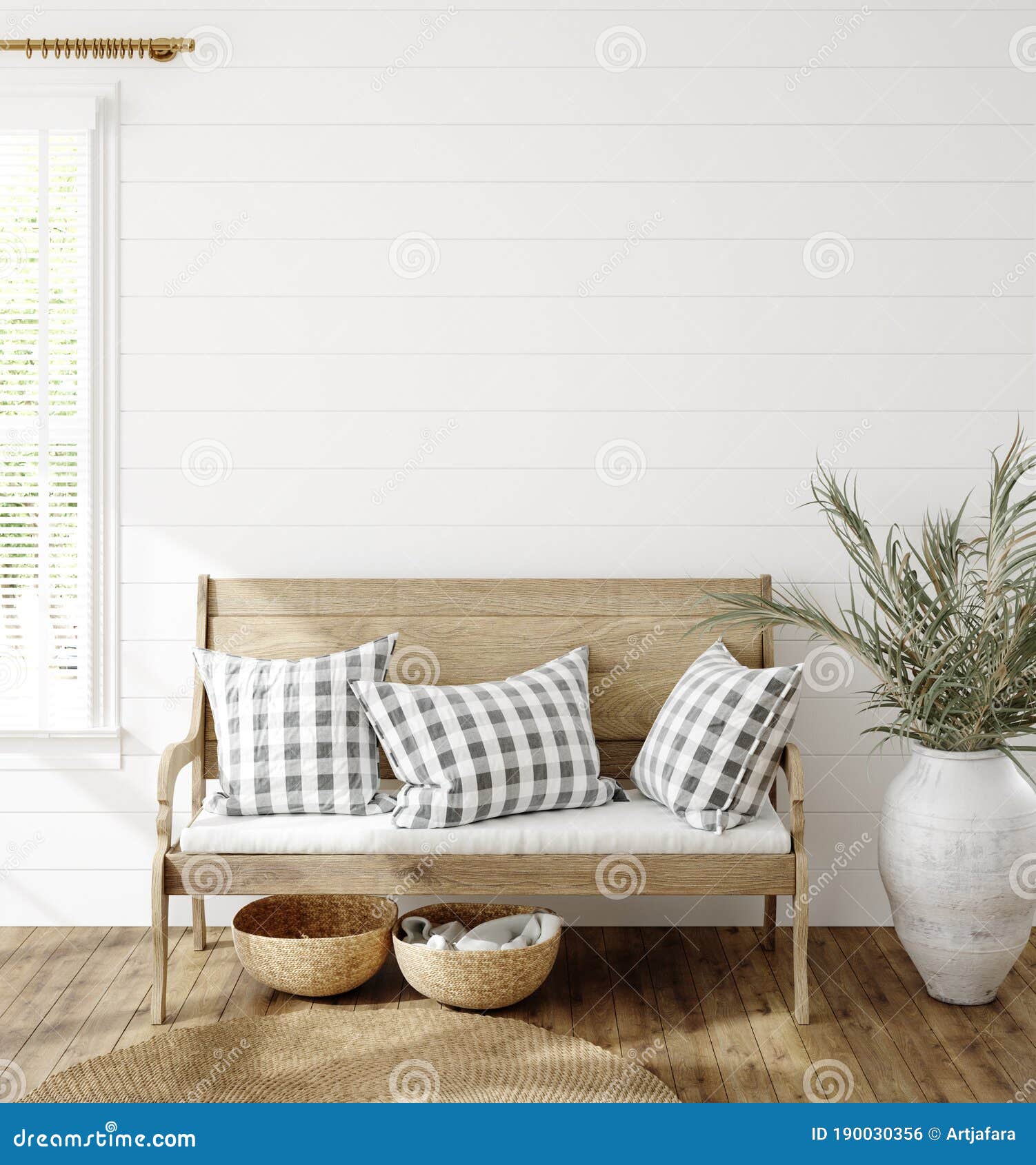 Mockup in Farmhouse Interior Background Stock Illustration ...