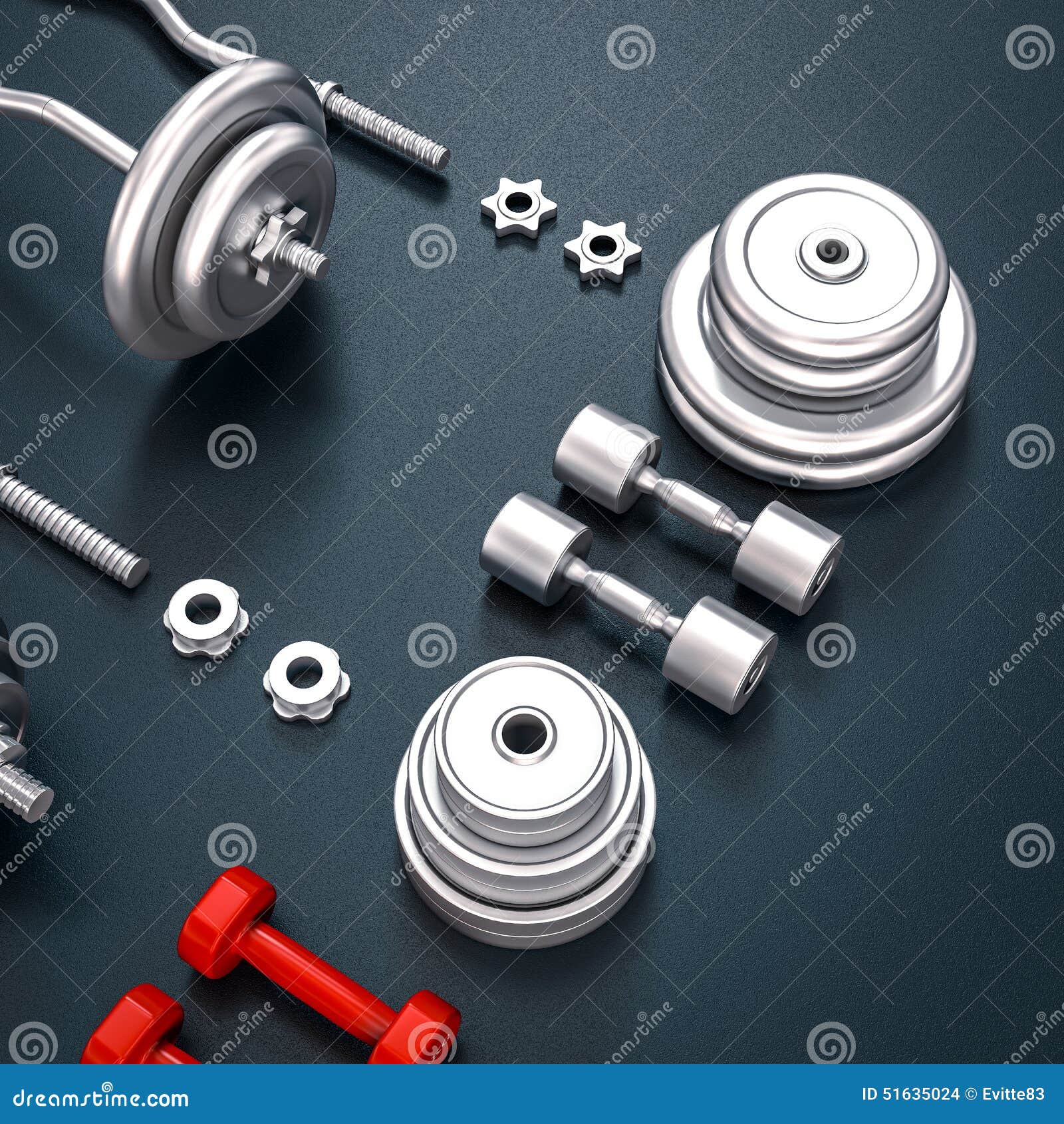 Mockup Fitness Elements. Bodybuilding Stock Illustration - Illustration ...