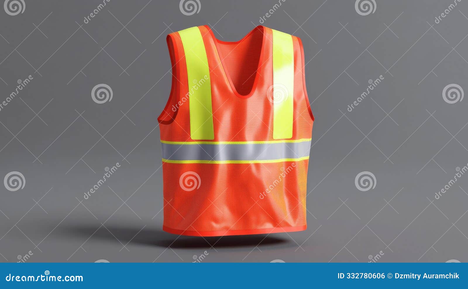 Mockup of a Fluorescent Green Safety Vest Jacket Designed for Worker ...