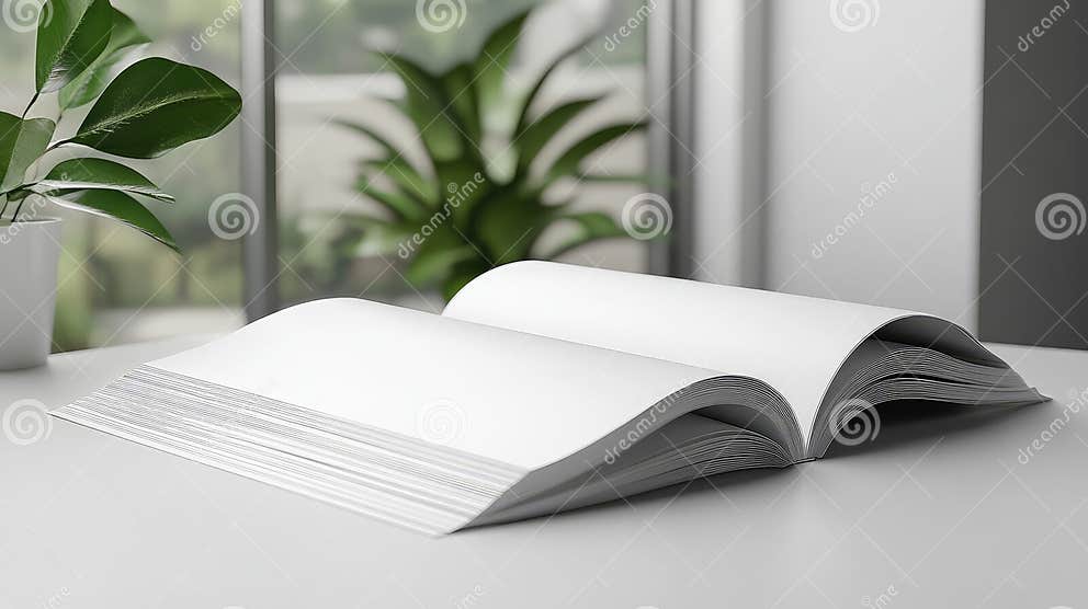 Mockup of a Folded Magazine, Perfect for Design Display and ...