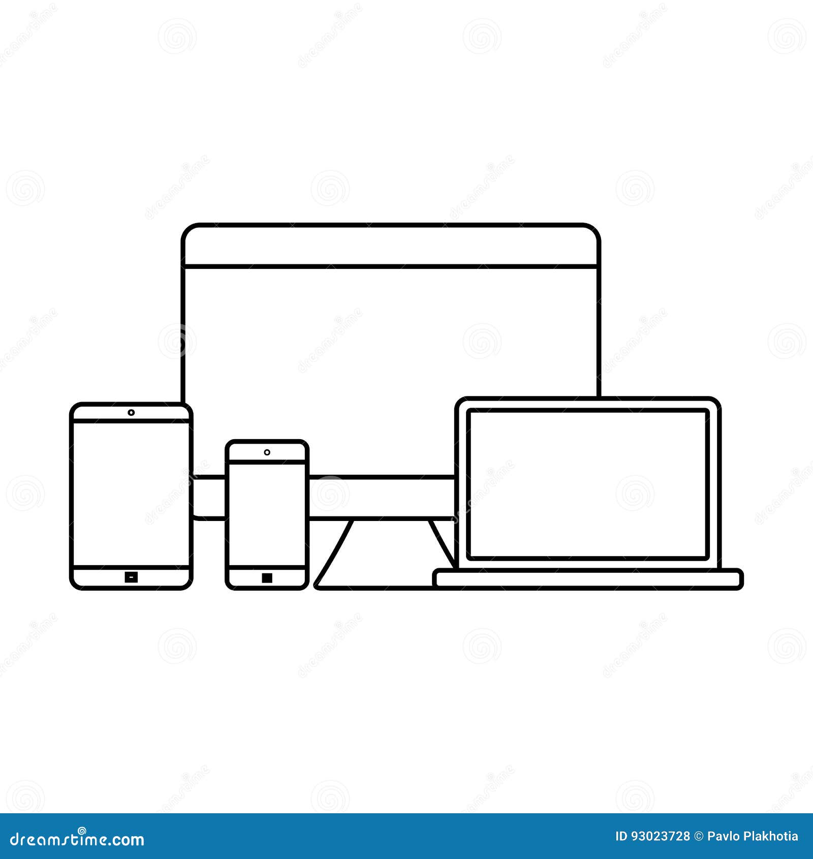 Mockup Gadget and Device Outline Icons Set Vector Illustration Stock ... Mockup Gadget and Device Outline Icons Set Vector Illustration Stock ...