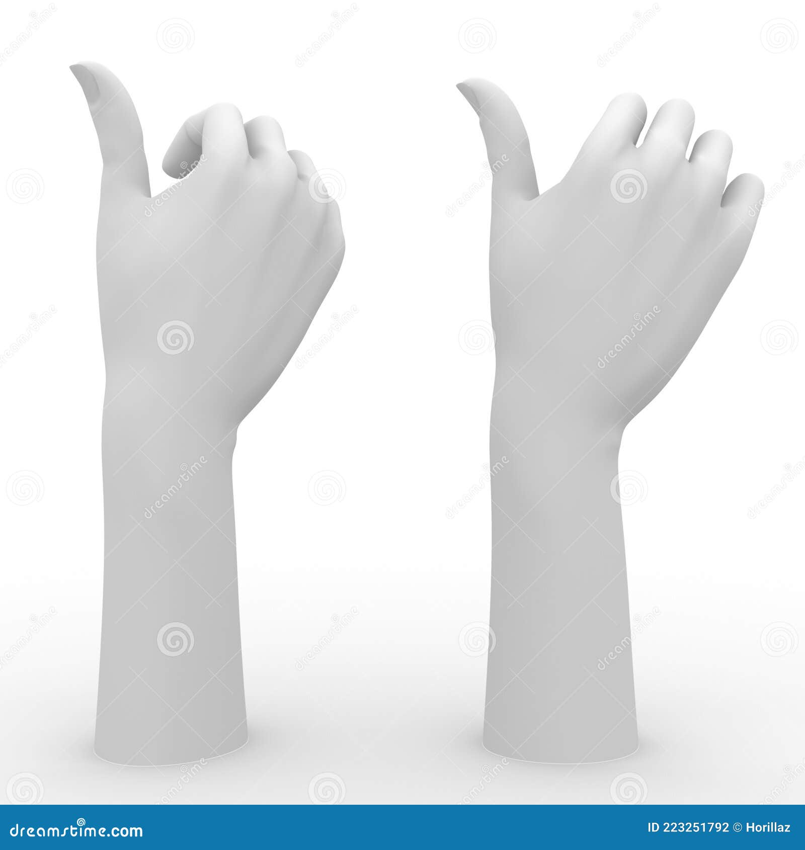 Mockup Hand Make Symbol Like , 3d Rendering Stock Illustration ...