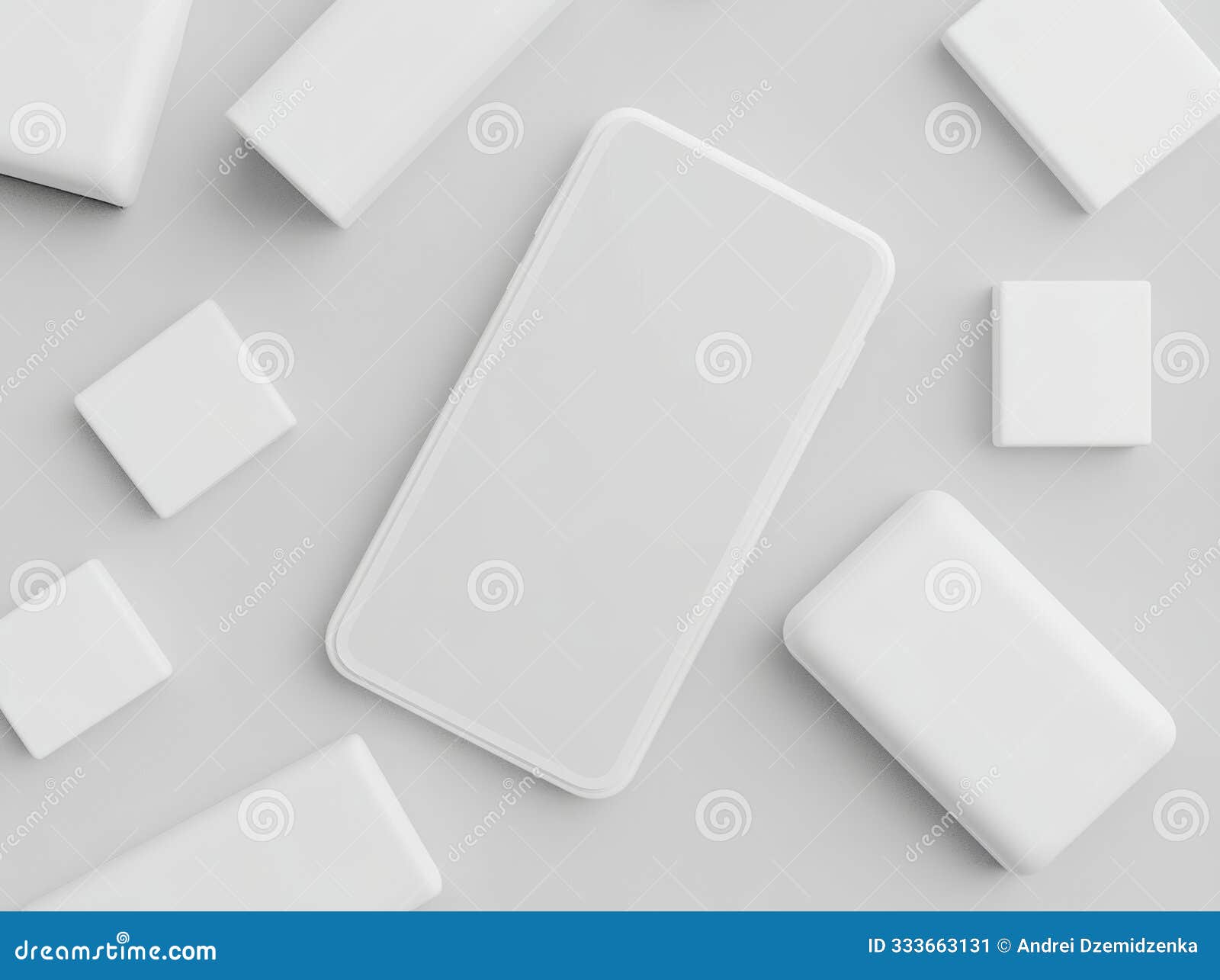 The Mockup Has a Blank Screen but is Realistic in Appearance. a 3D ...