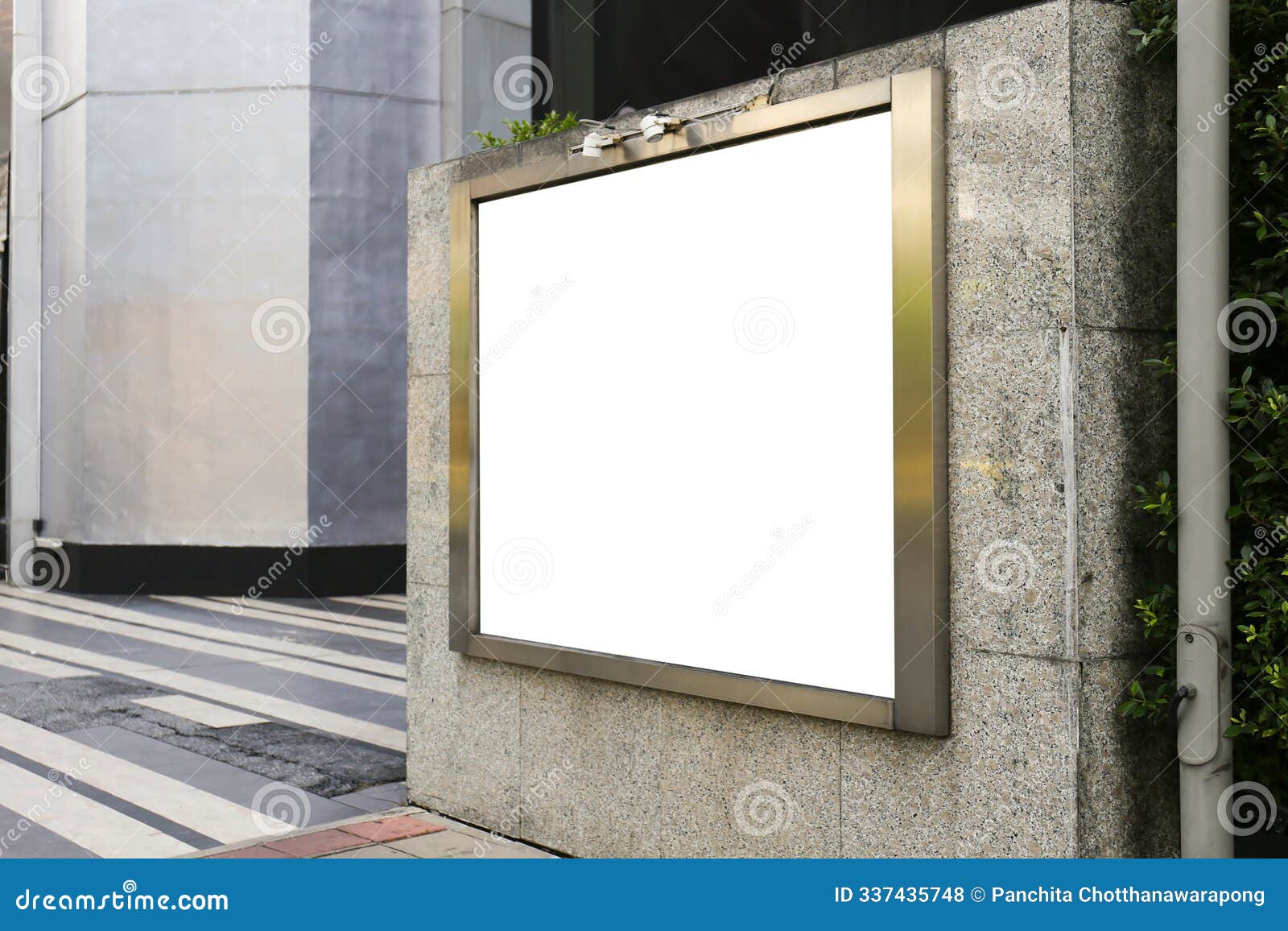 Mockup Image of Blank Billboard White Screen Posters and Led Outside ...