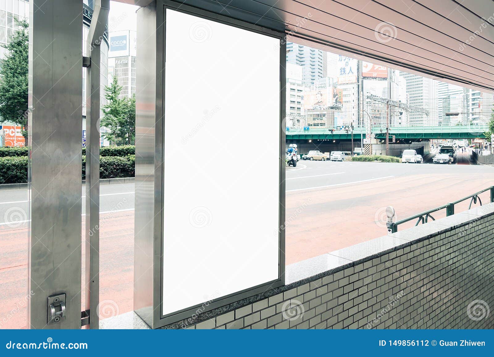 Mockup Image of Blank Billboard Stock Photo - Image of building ...