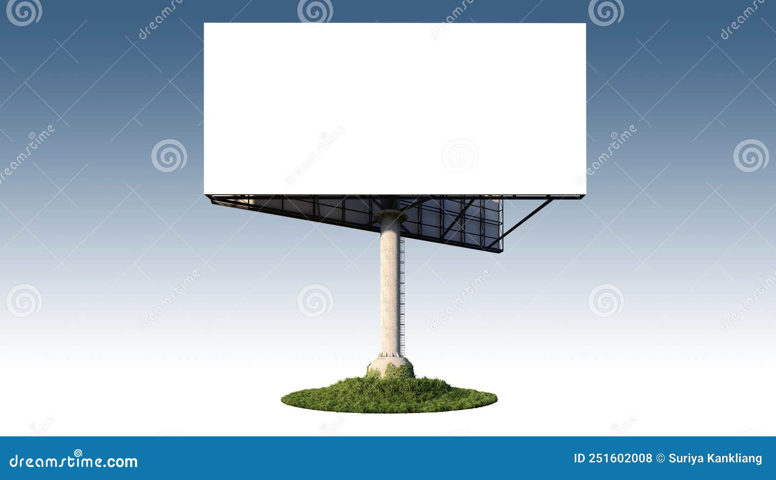 Mockup Image of 3d Rendering Stand Alone Billboard Stock Illustration ...