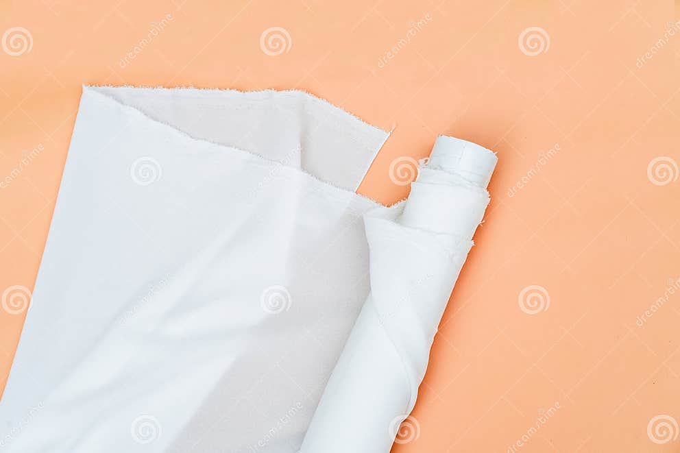 A Mockup Image of a Fabric Roll in a Minimalistic Setup Stock Photo ...
