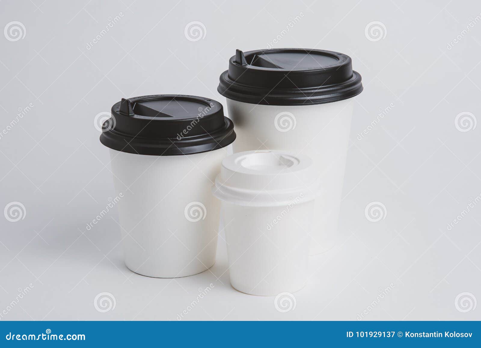 Paper cup with cap stock image. Image of closeup, disposable - 101929137