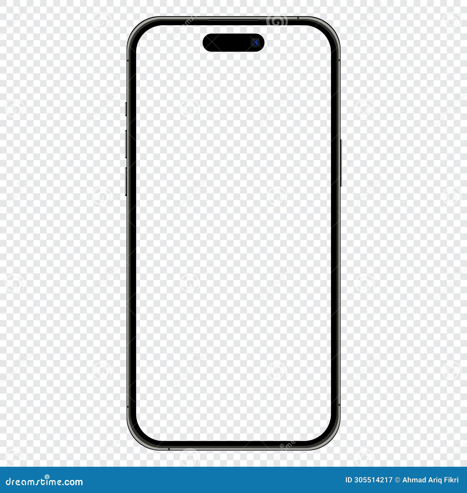 Mockup of Iphone 15 Pro Max. Mockup Screen Front View Iphone Editorial ...