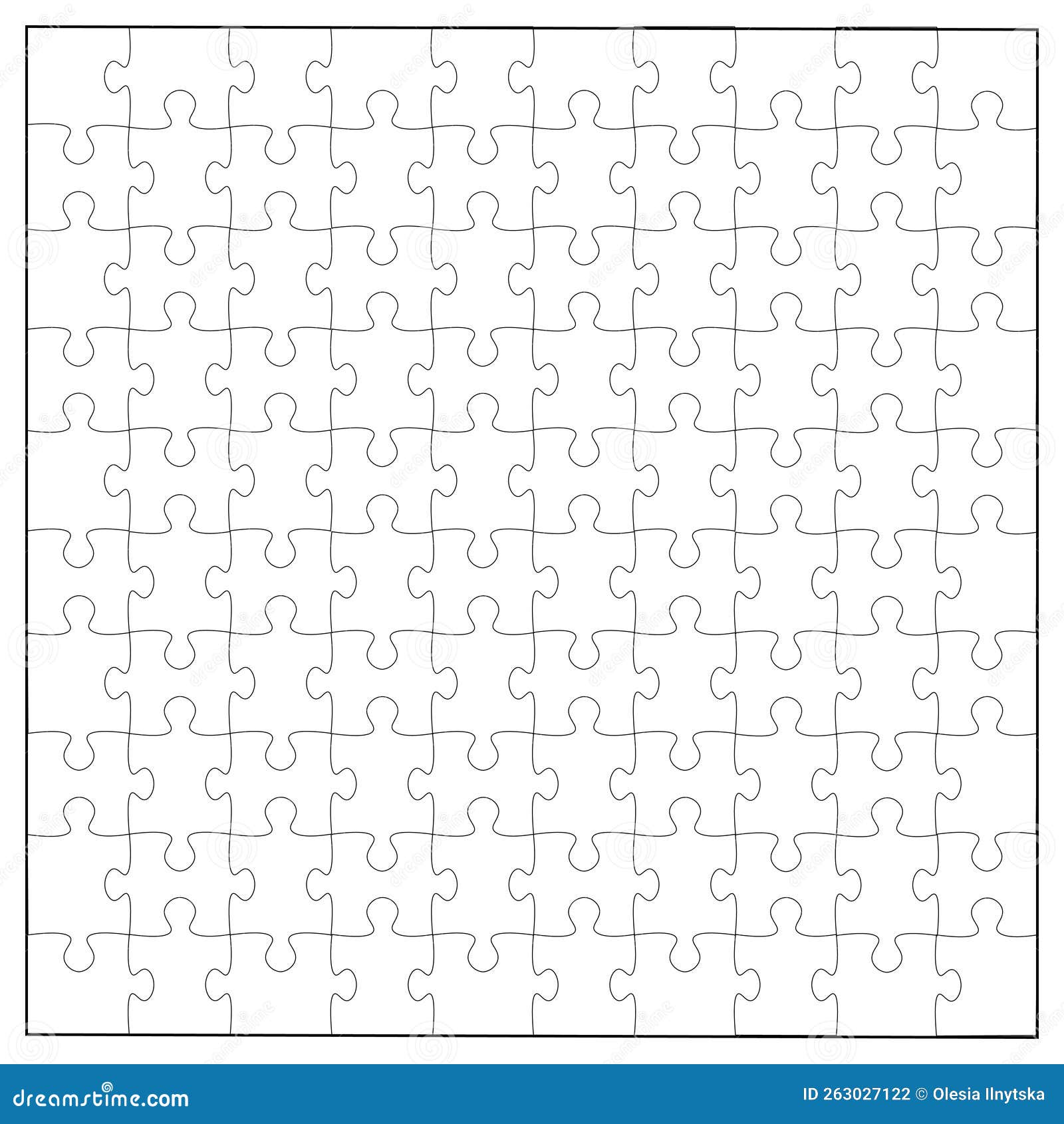 Mockup Jigsaw Puzzle Size 10x10 for Overlapping Puzzles Stock Vector ... Mockup Jigsaw Puzzle Size 10x10 for Overlapping Puzzles Stock Vector ...