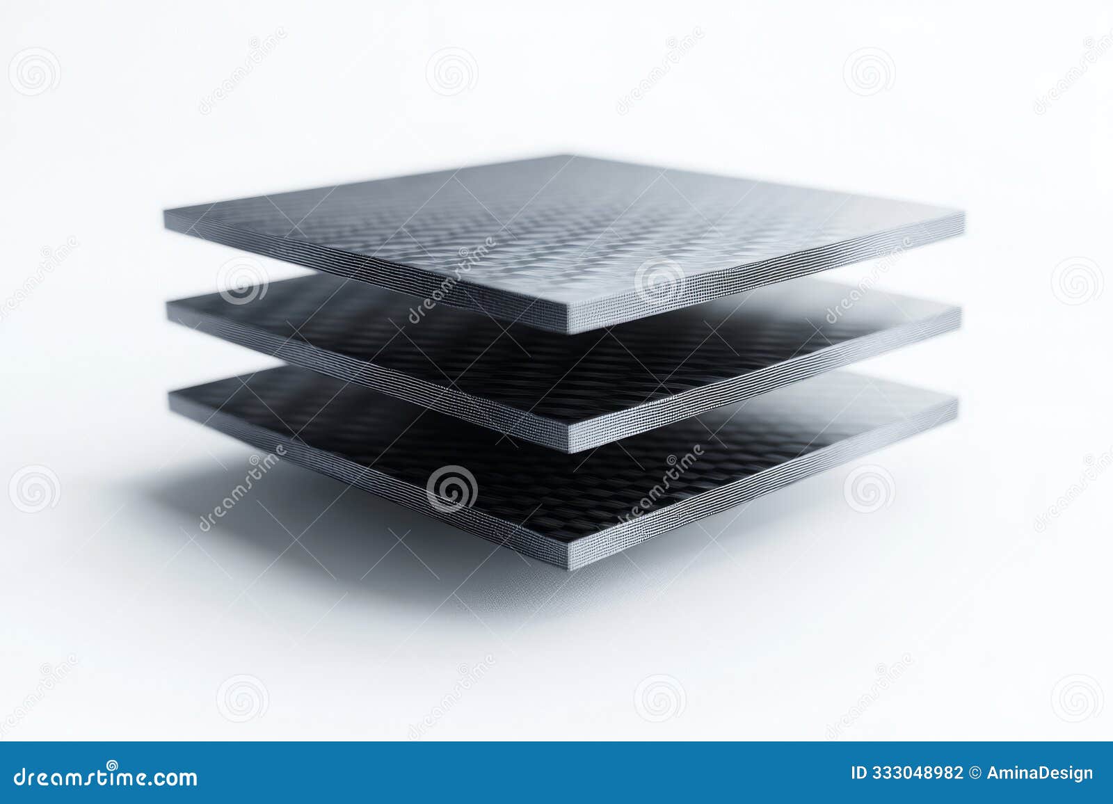 Mockup of Layered Gray Carbon, Net, and Rubber Materials for ...