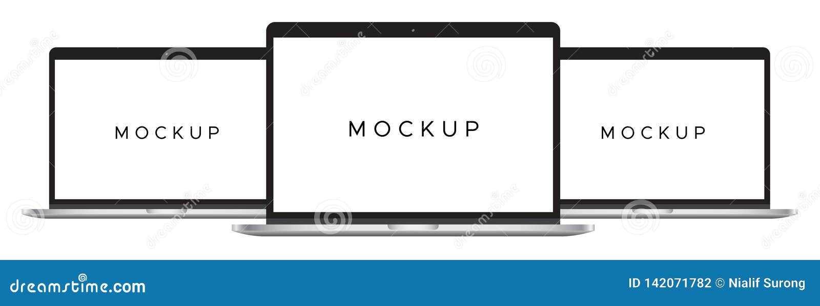Mockup Mac Book Isolated on White Background Stock Illustration ...