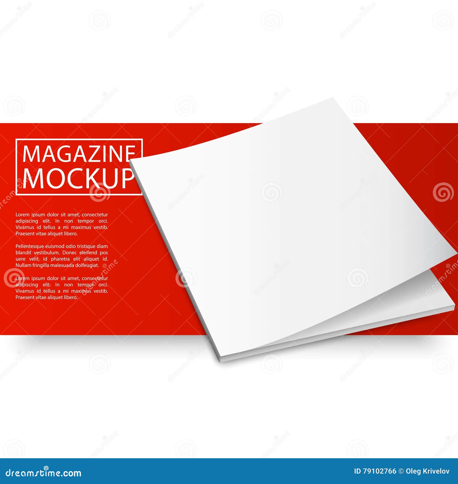 Mockup Magazine Red Line12-01 Stock Vector - Illustration of empty ...