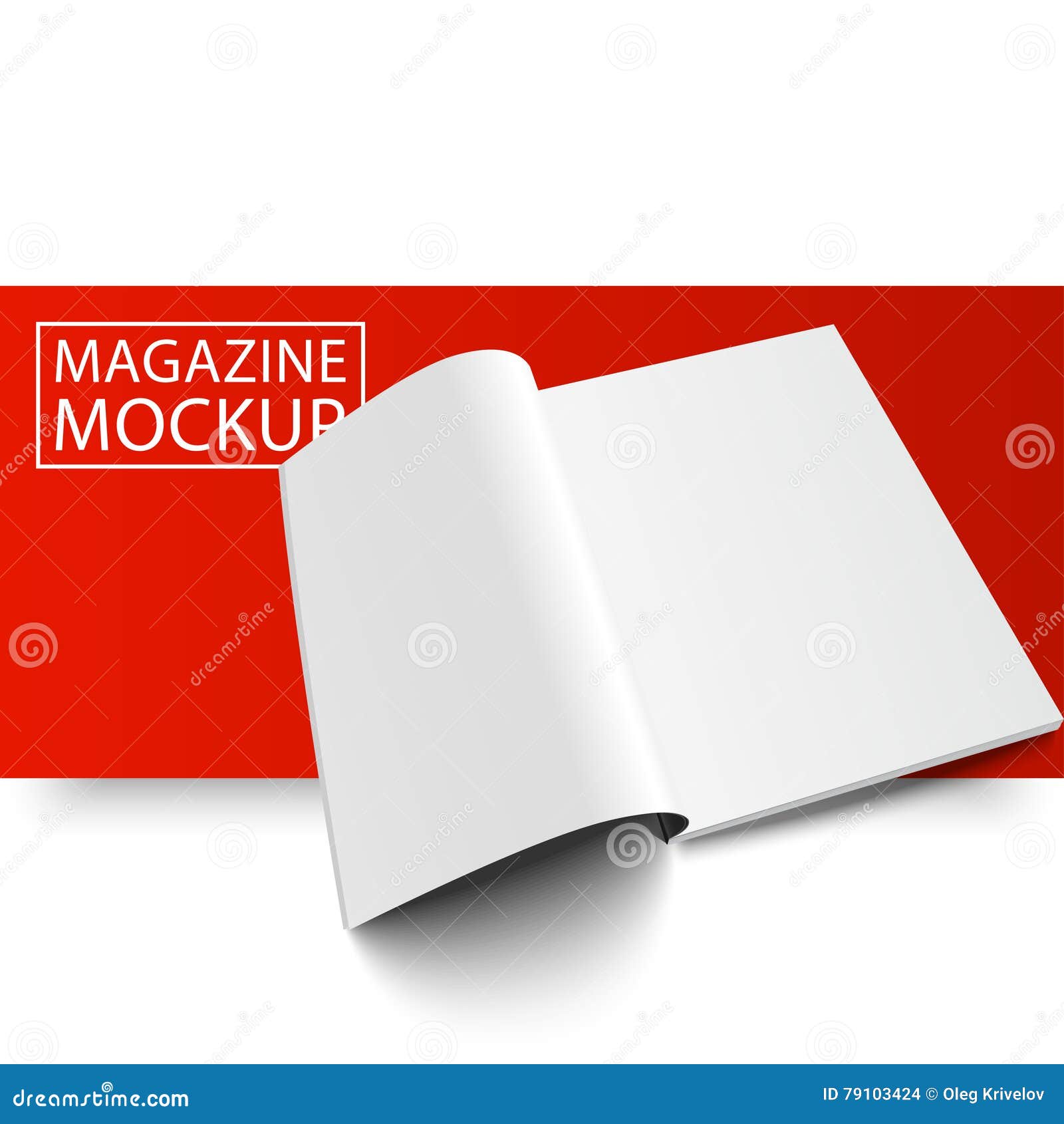Mockup Magazine Red Line10-01 Stock Vector - Illustration of catalog ...