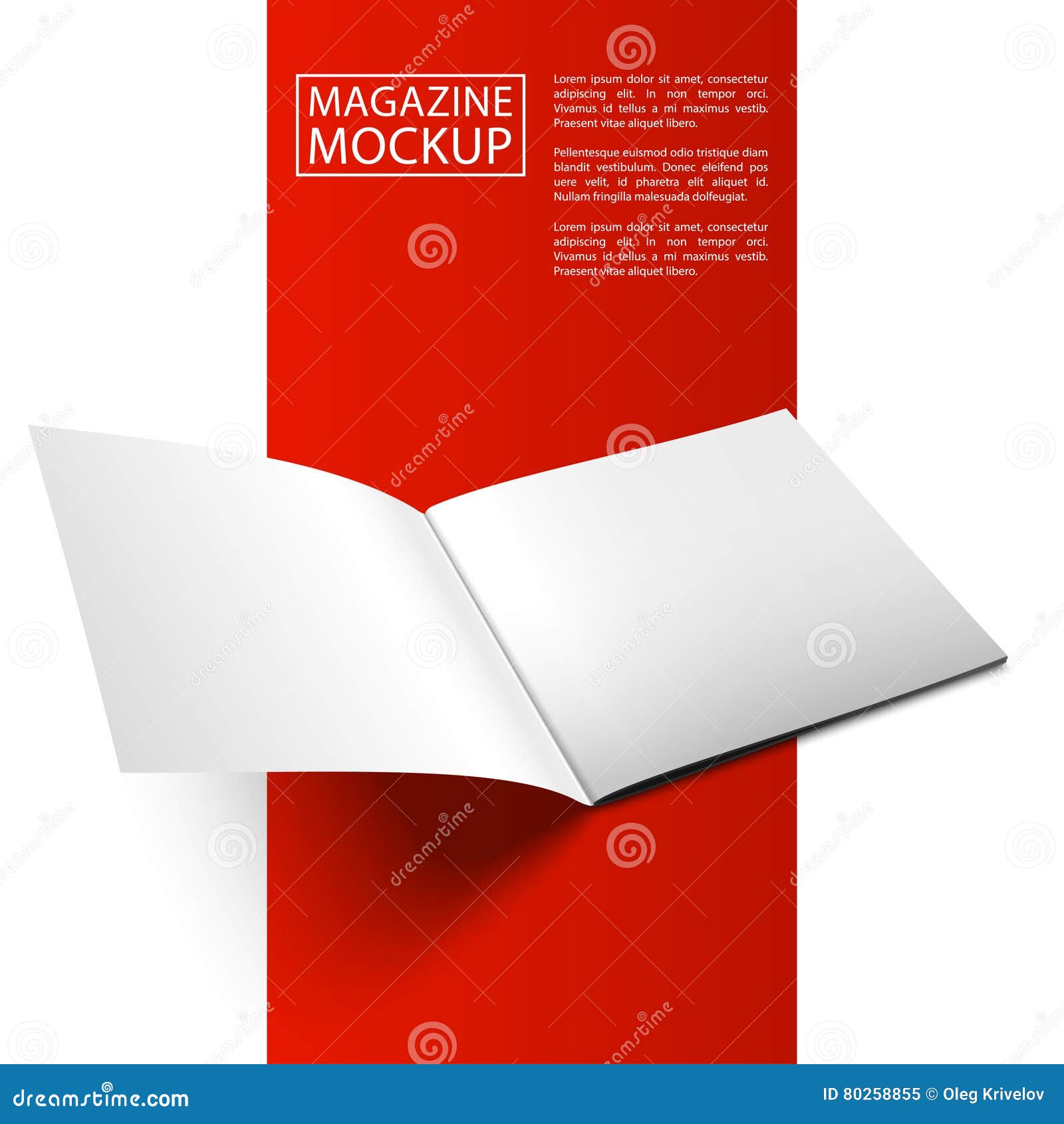 Mockup Magazine Red Line9-01 Stock Vector - Illustration of design ...