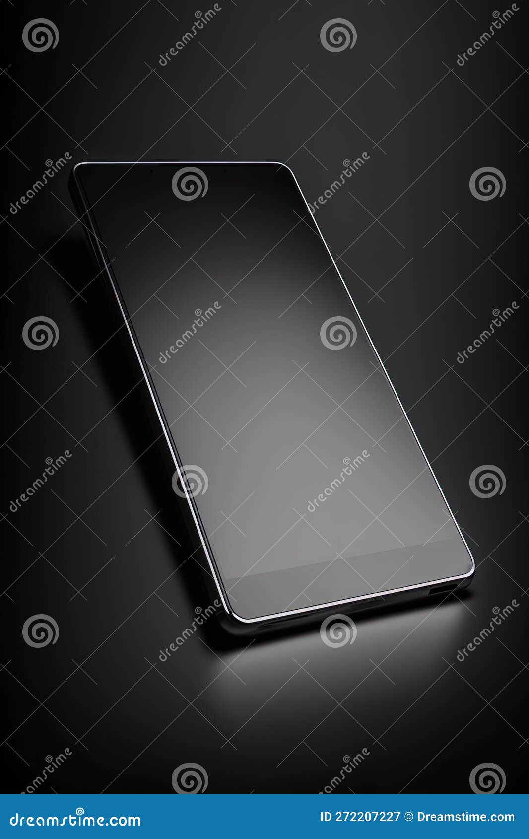 Mockup, Mobile Phone, Telephone on Black Background, Black Screen with ...