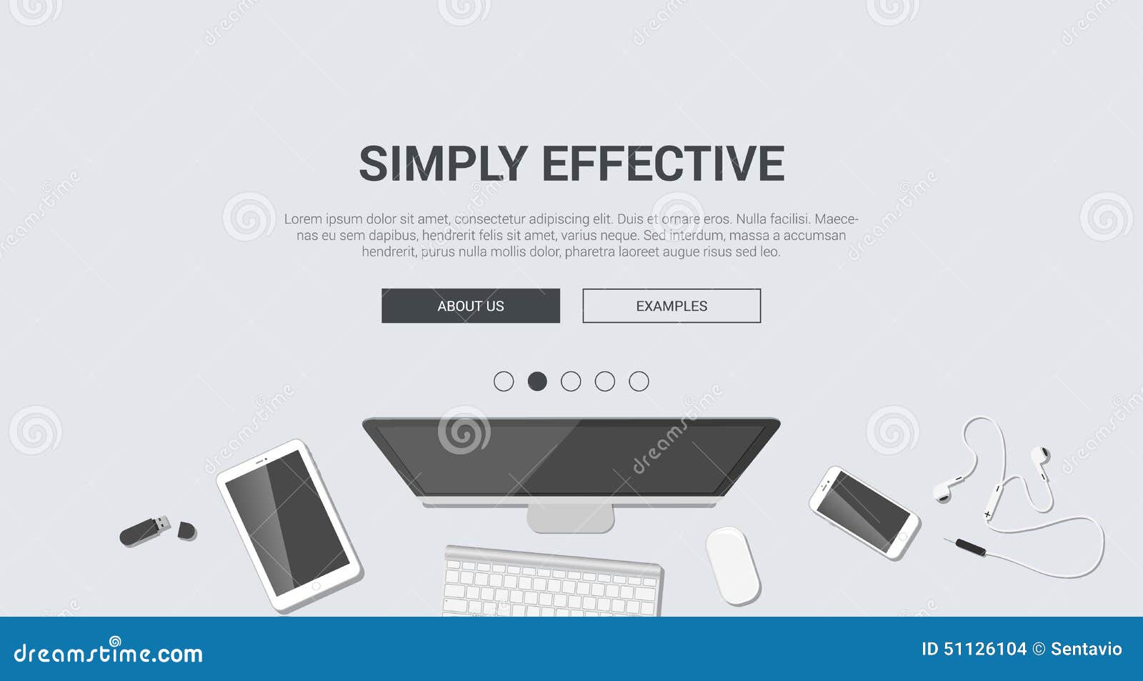 Mockup Modern Flat Design for Creative Simply Effective Stock Vector ...