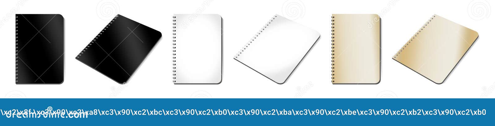 The Mockup of a Notebook on a Spring is an Isolated Illustration on a ...
