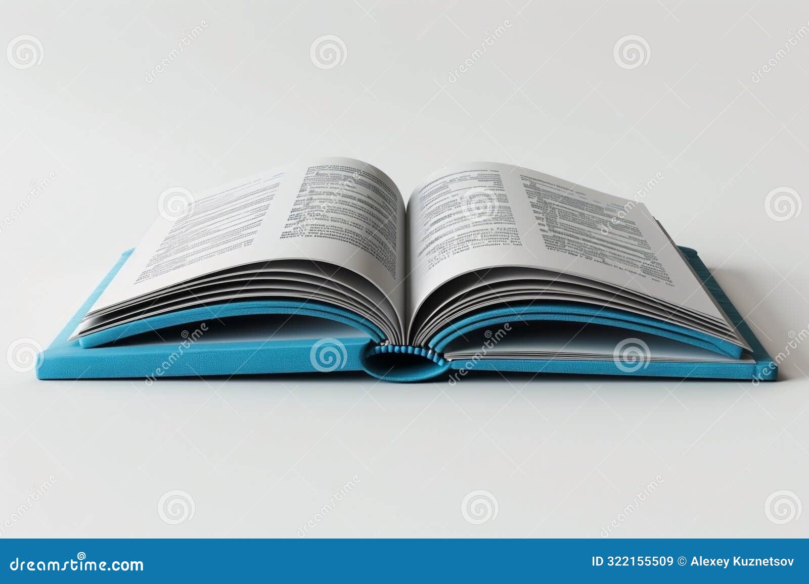 Mockup of the Open Book on a Light Grey Background Stock Illustration ...