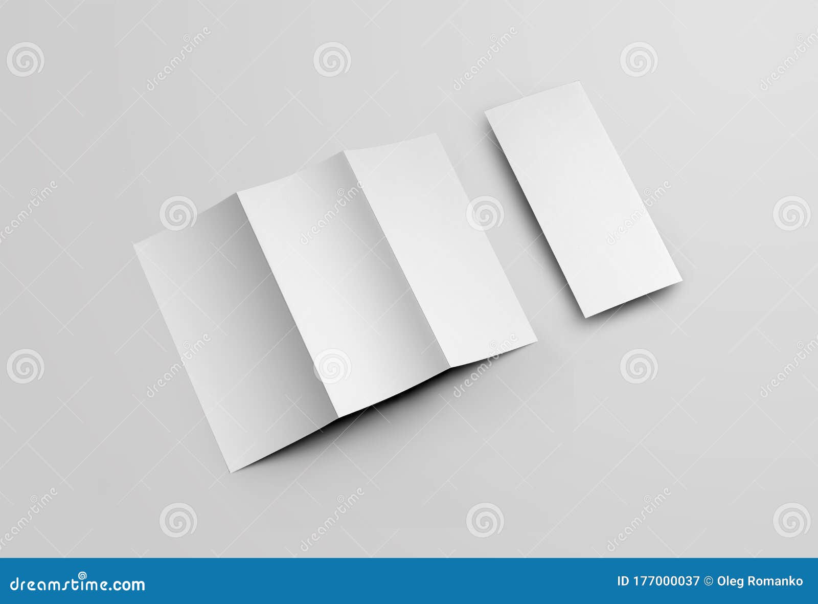 Mockup Open and Closed Blank Booklet, Leaflet on the Diagonal, for ...