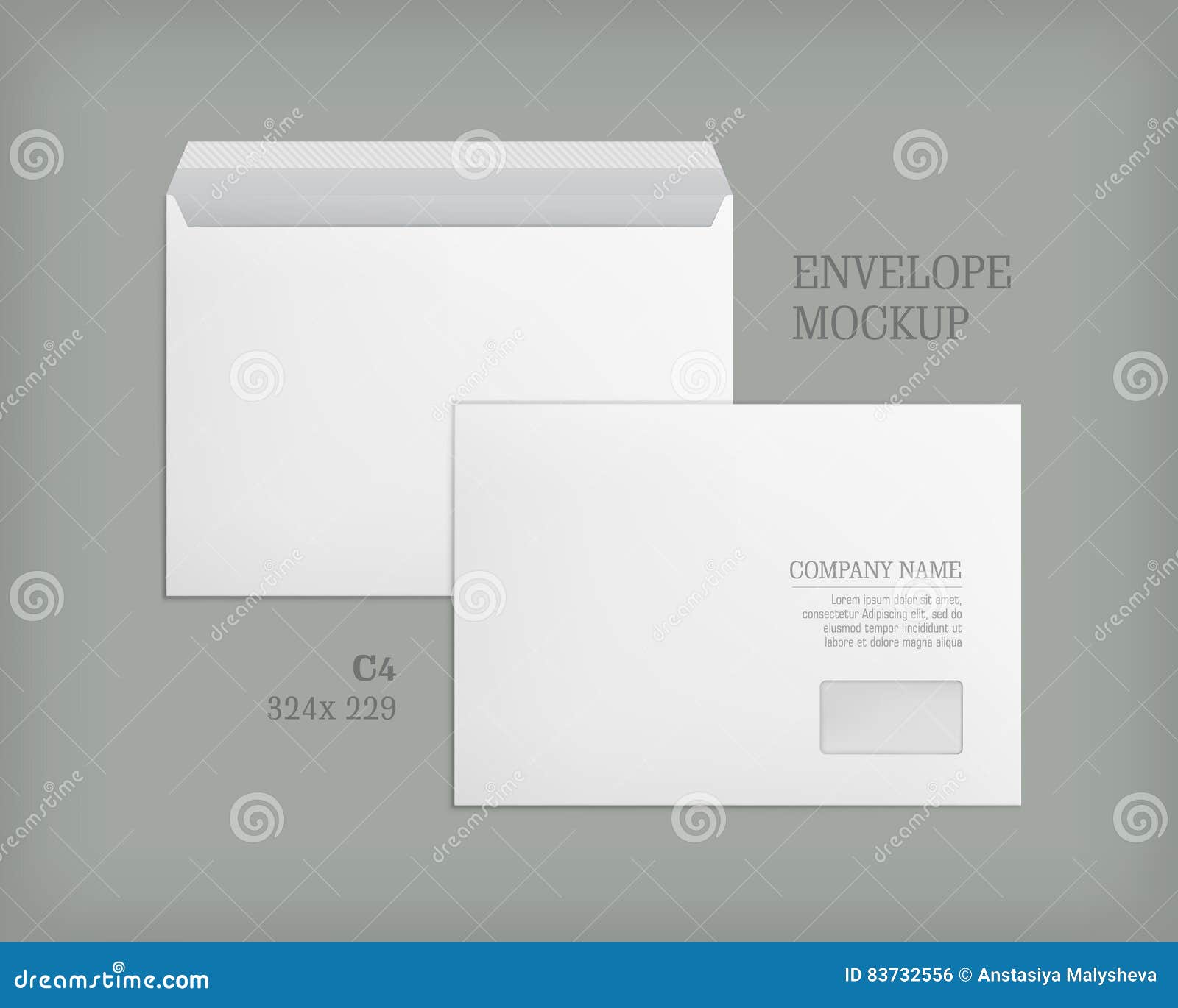 Mockup Open and Closed Envelopes. Stock Vector - Illustration of card ...